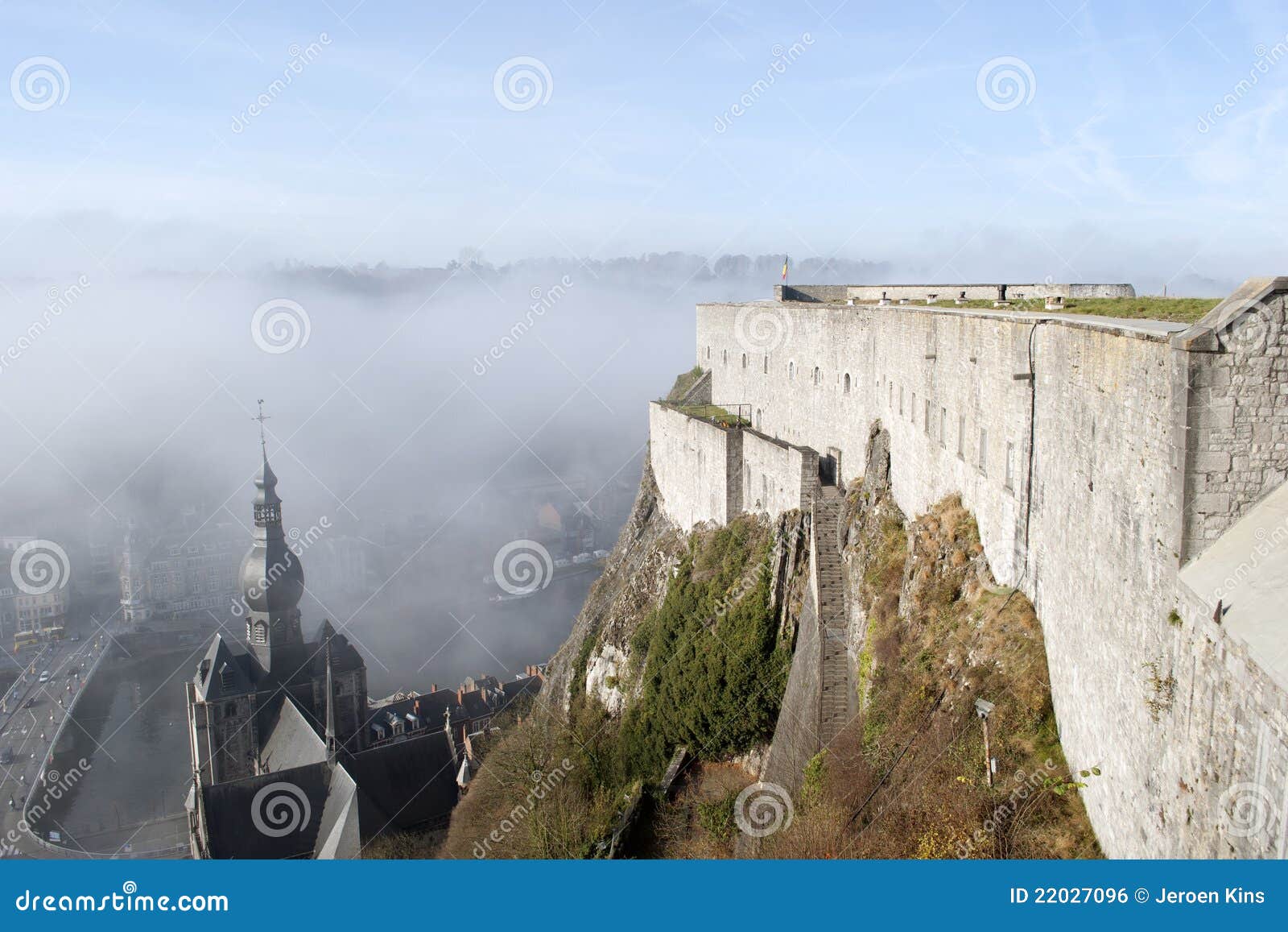 Citadel and Church of Dinant Stock Photo - Image of touristic, castle ...