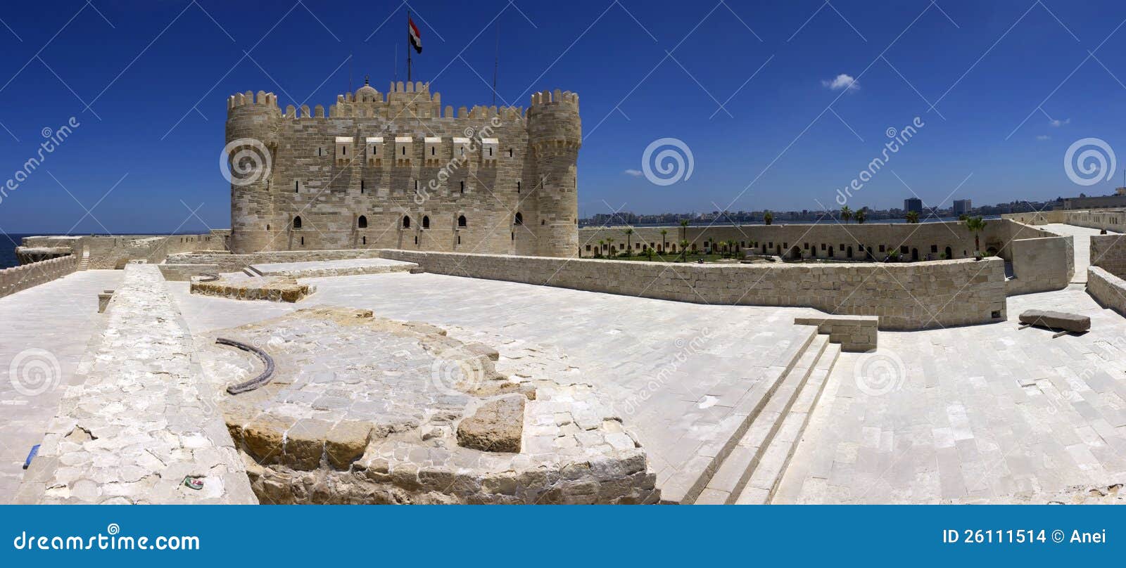Citadel of Qaitbay stock photo. Image of building, alexandria - 26111514