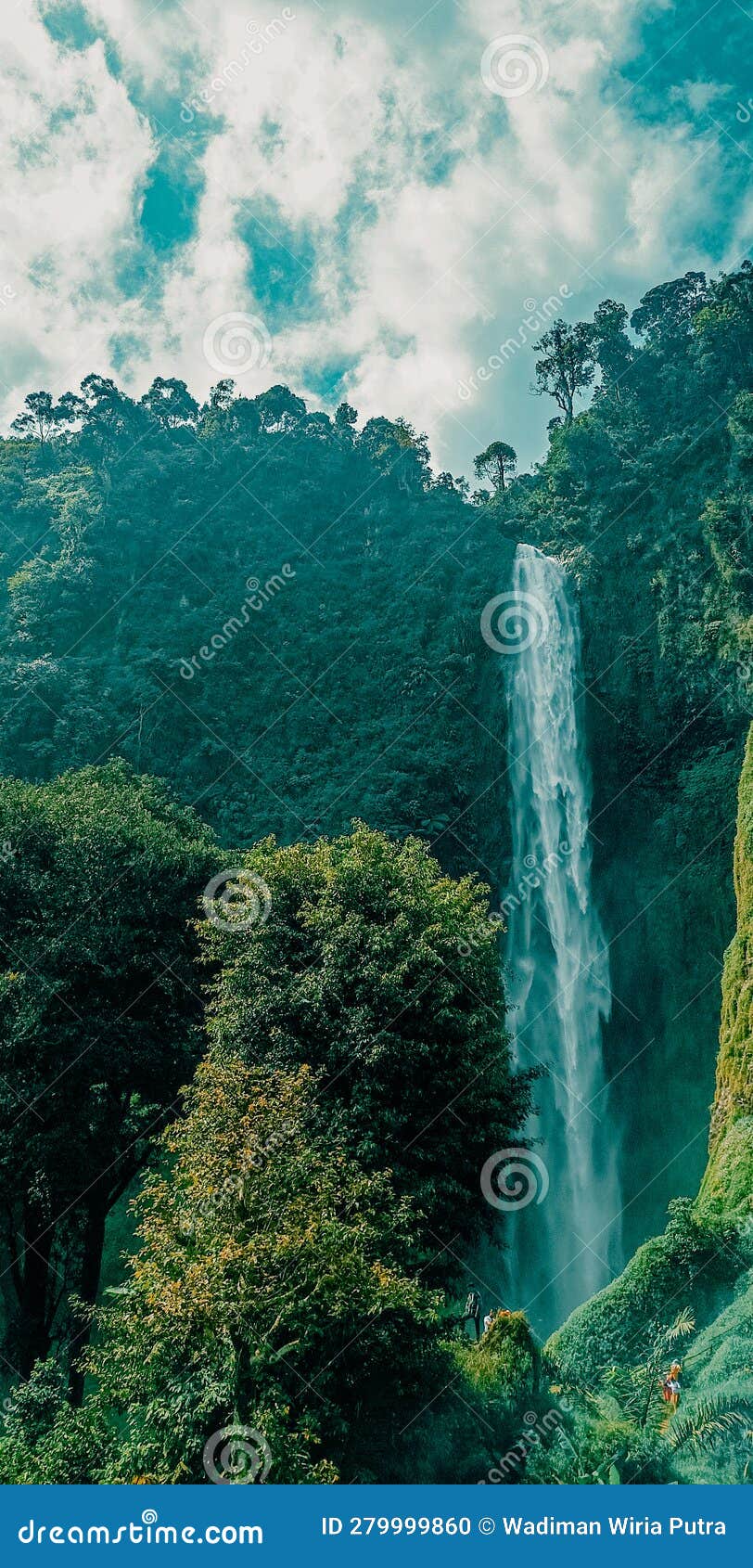 Citambur Waterfall, Cianjur, West Java, Indonesia Stock Photo - Image ...