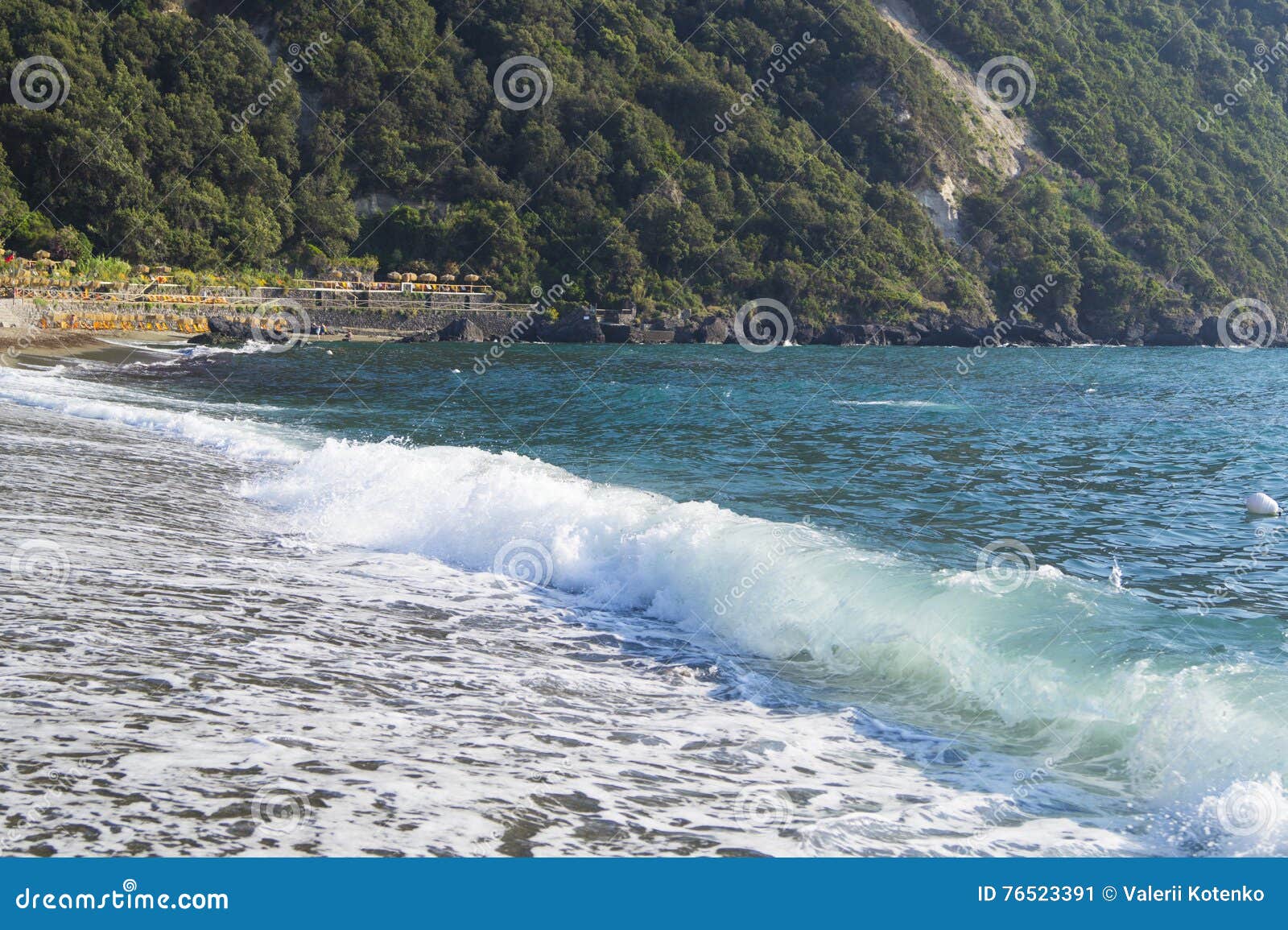 Citara beach, Ischia stock image. Image of summer, waves - 76523391