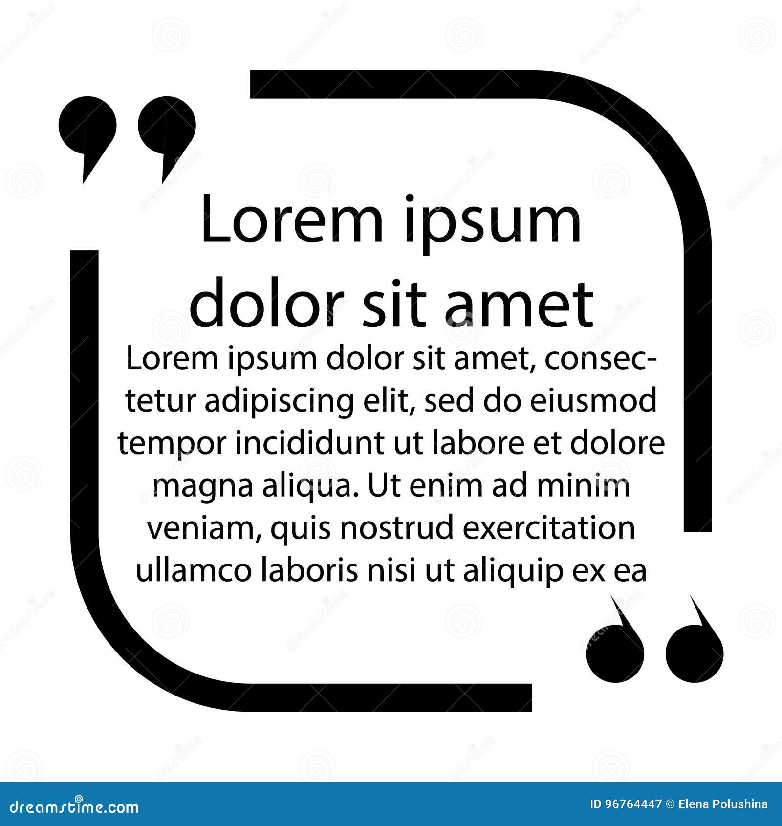 Citation text box stock illustration. Illustration of cite - 96764447