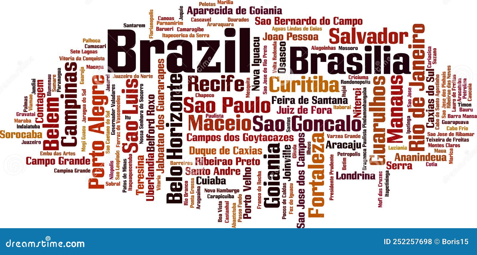 Maceio. Cities And Towns In Brazil Vector Illustration | CartoonDealer ...