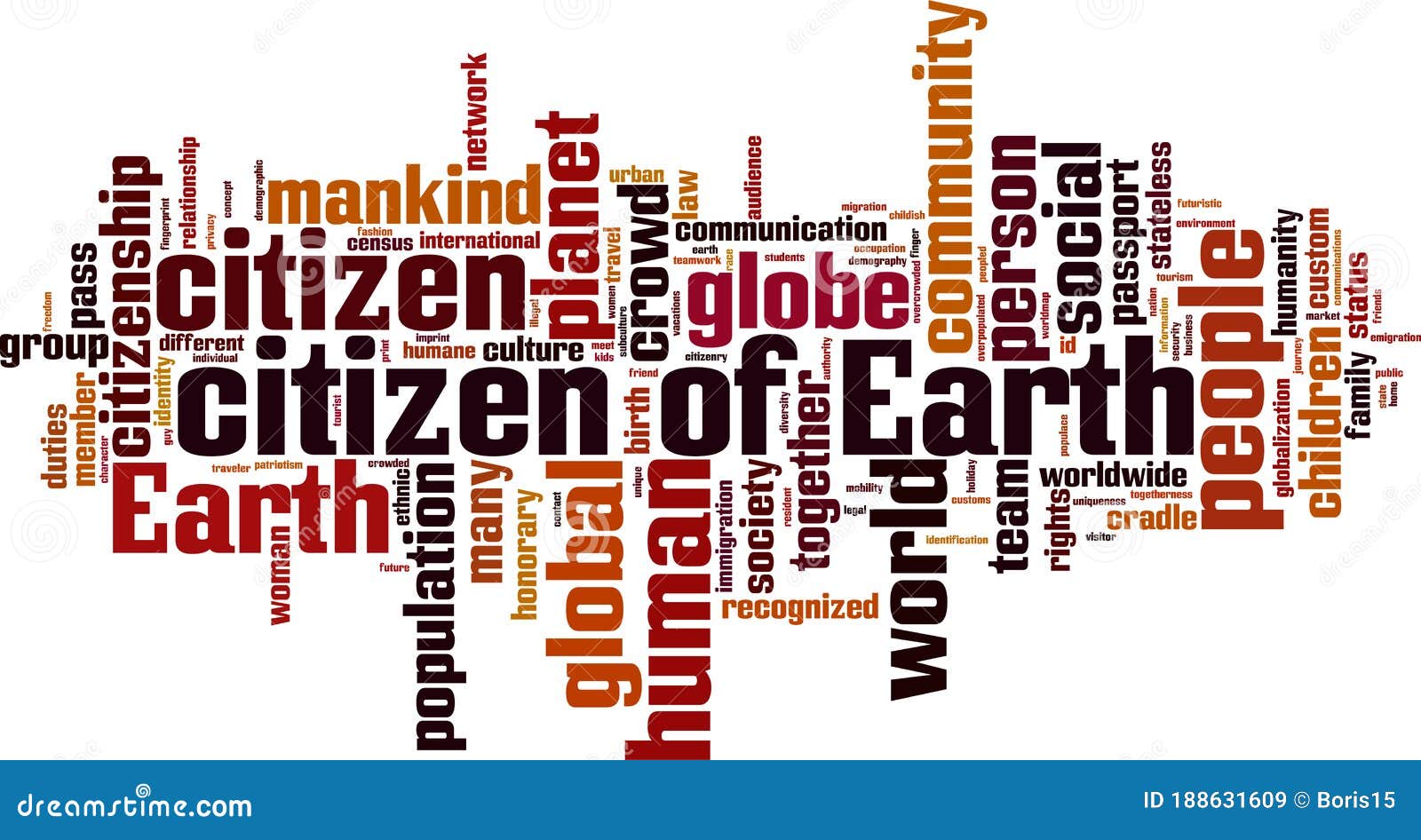 Citizen of Earth Word Cloud Stock Vector - Illustration of ...