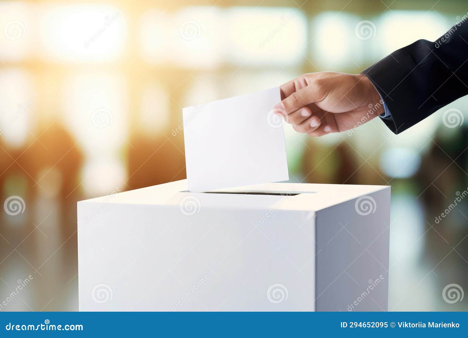 A Citizen Makes a Political Choice, Depositing a Vote Stock ...
