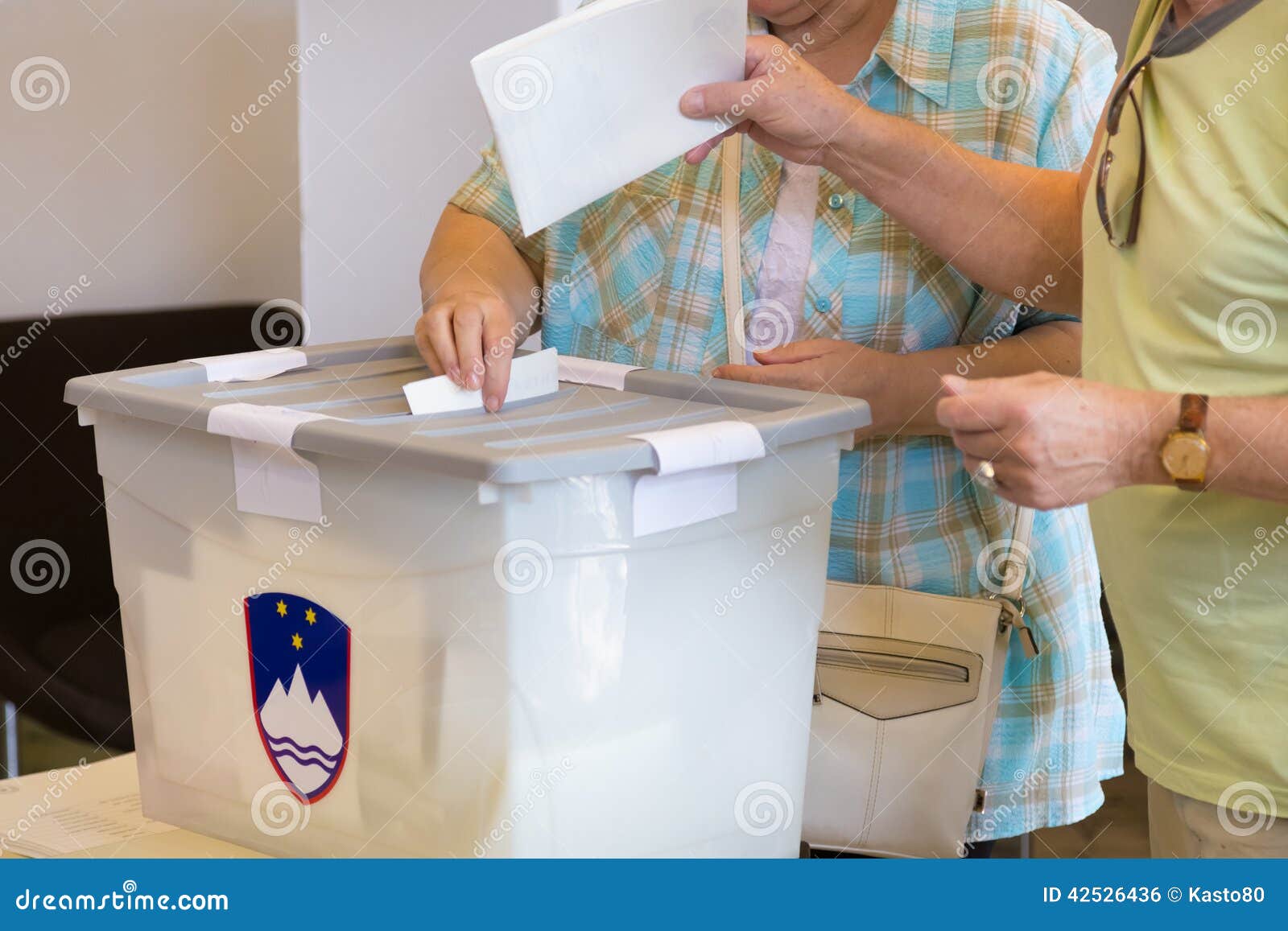 Citizens Voting on Democratic Election. Stock Photo - Image of document ...