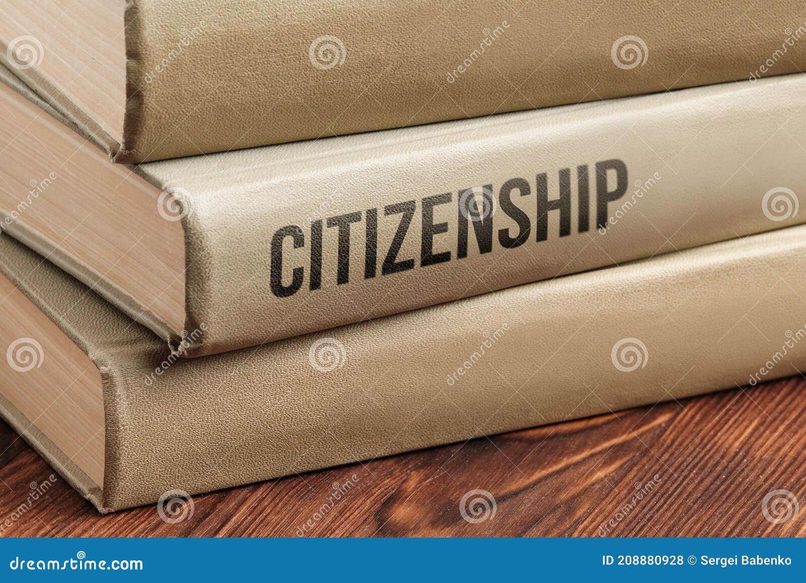 Citizenship Subject Book Concept on a Wooden Table for Learning Stock ...
