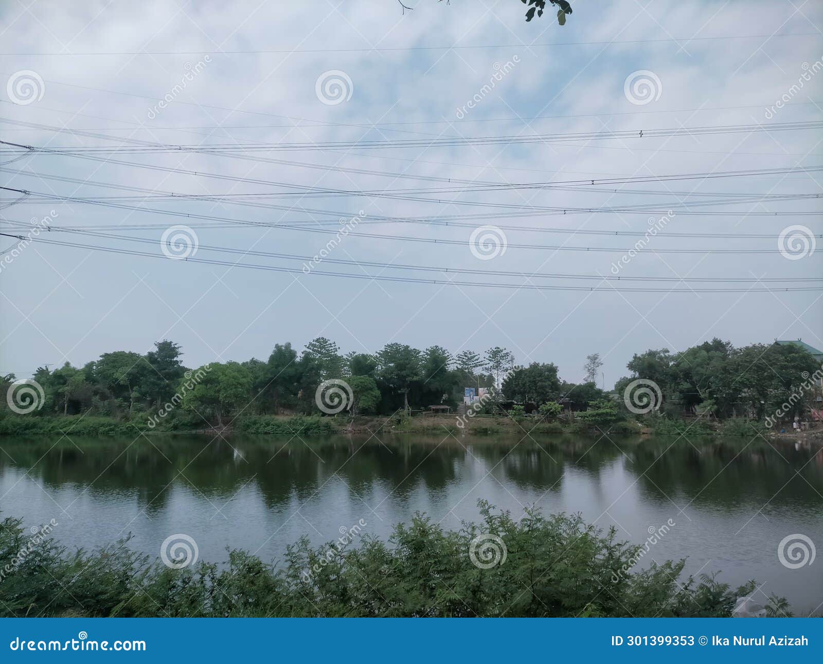 Citra Raya Lake stock image. Image of landscape, water - 301399353