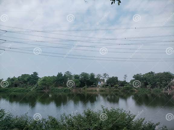 Citra Raya Lake stock image. Image of landscape, water - 301399353