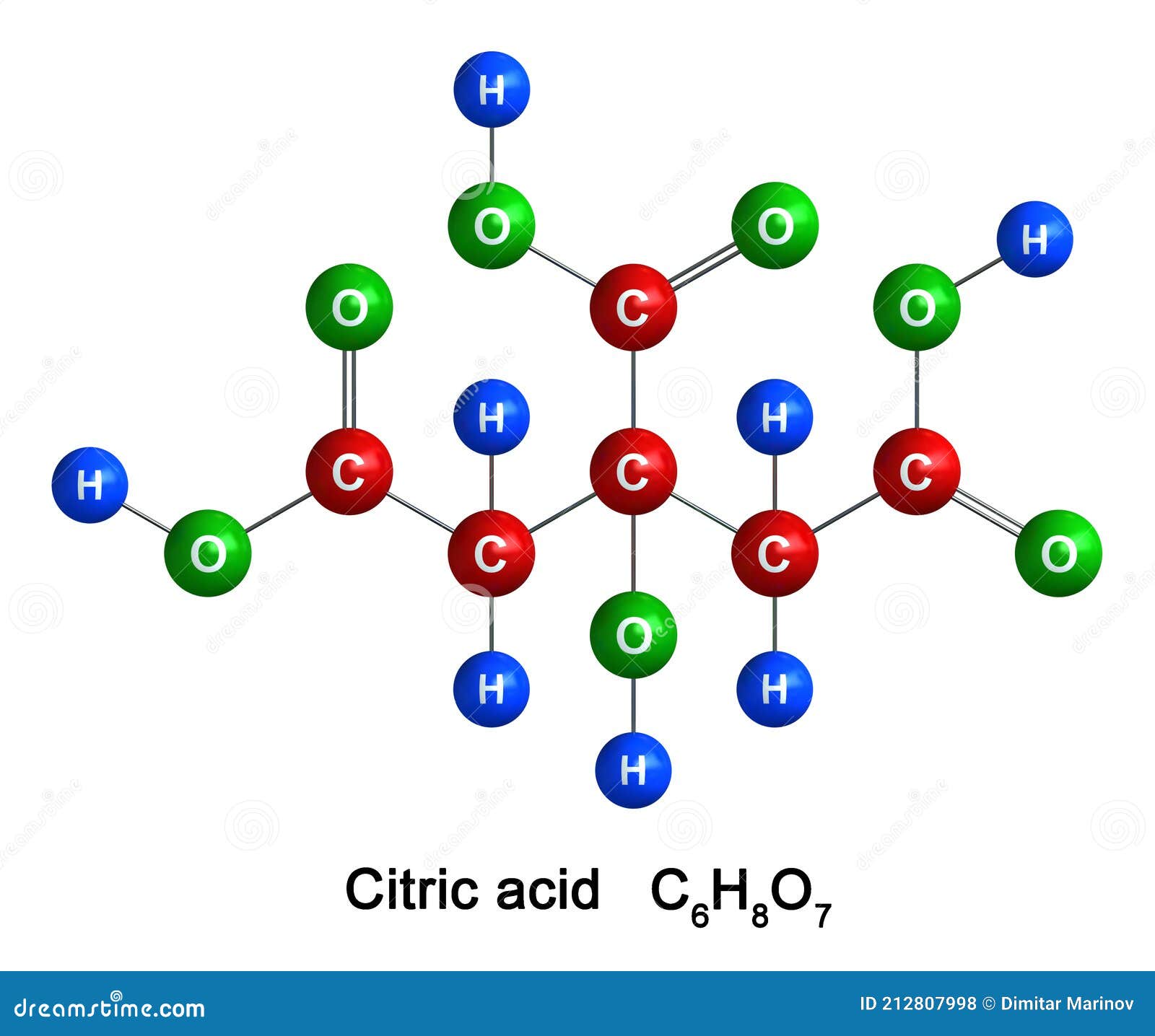 Citric Acid Structure Cartoon Vector 24487989