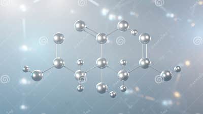Citric Acid Molecular Structure, 3d Model Molecule, Colorless Weak ...
