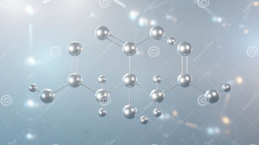 Citric Acid Molecular Structure, 3d Model Molecule, Colorless Weak ...
