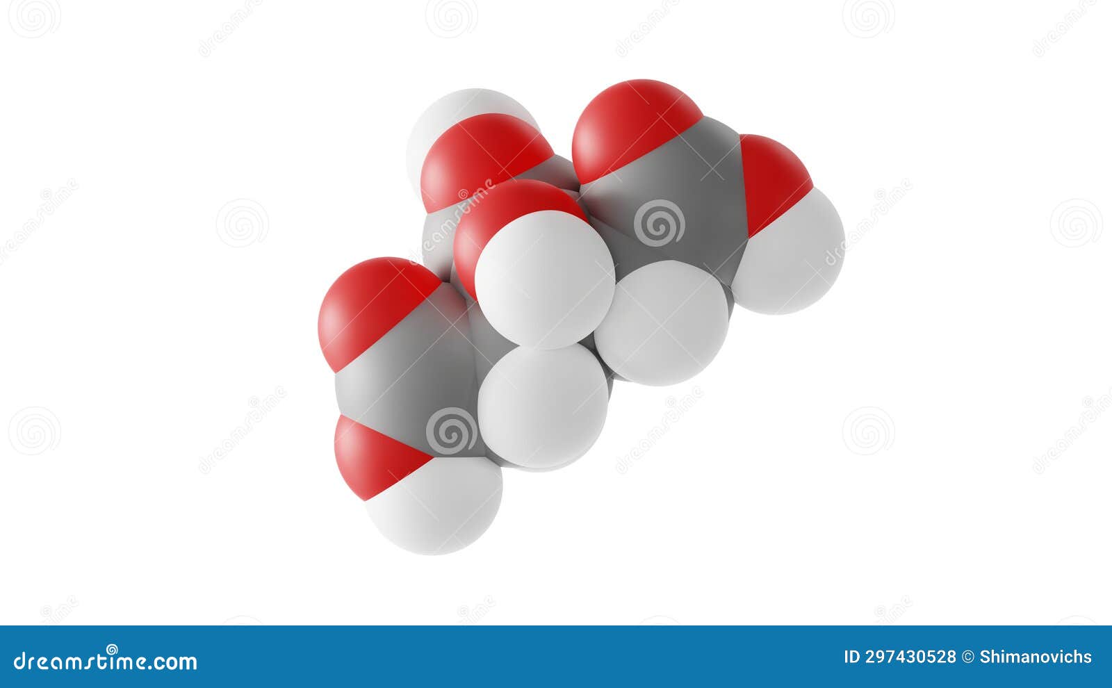 Citric Acid Molecule, Colorless Weak Organic Acid, Molecular Structure ...