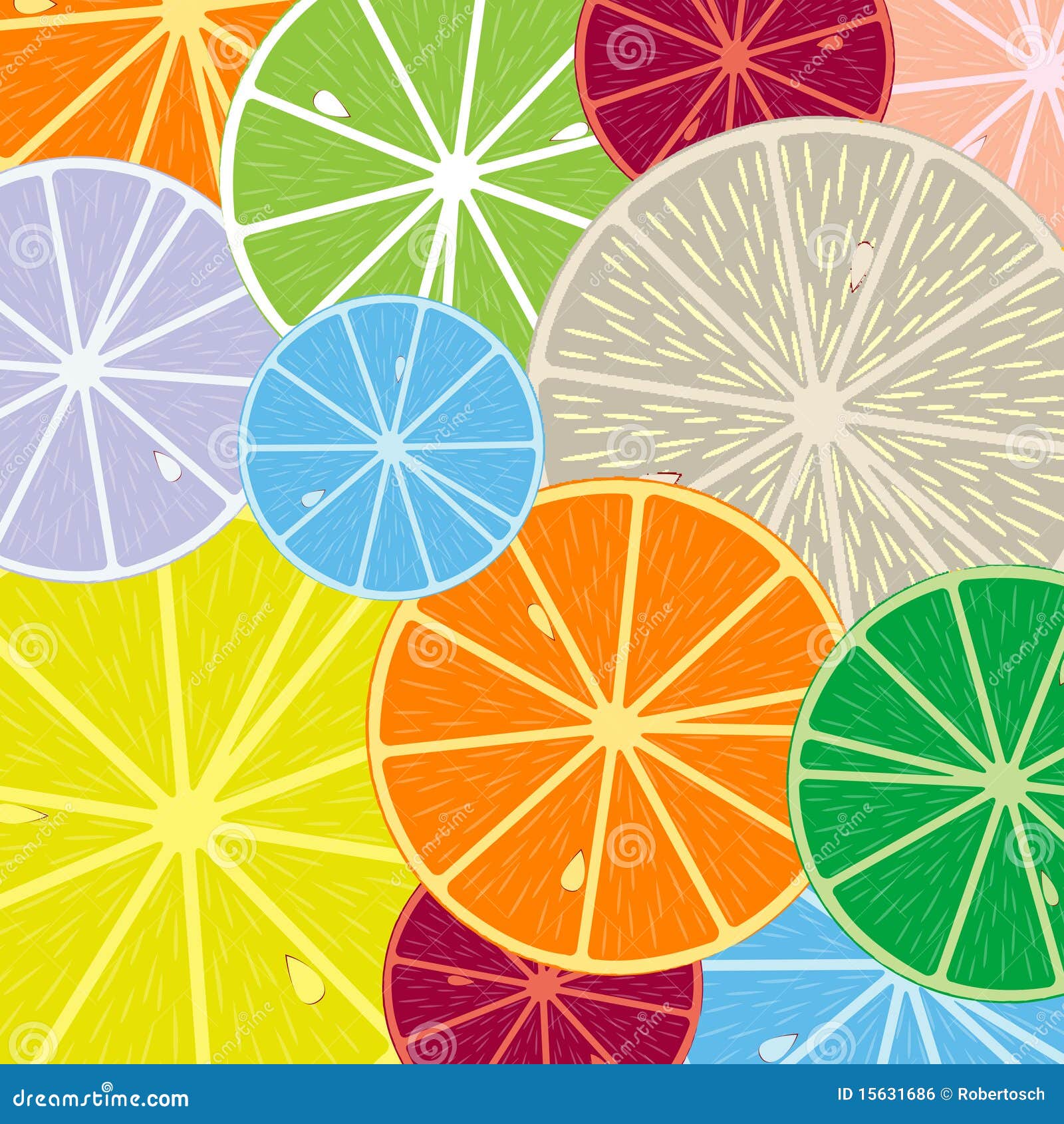 Citrics pattern stock vector. Illustration of food, citric - 15631686