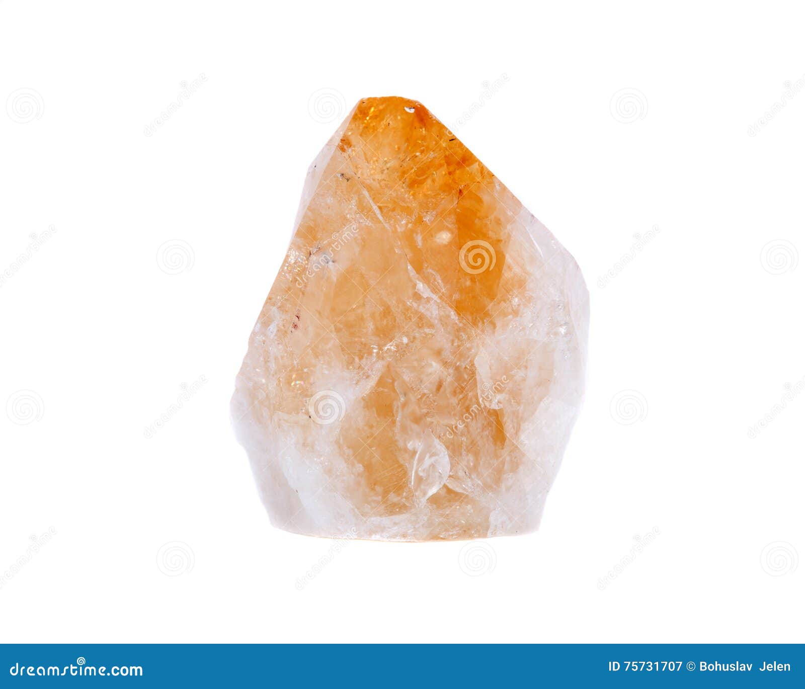 Citrine Point Stone Healing Crystal Stock Image - Image of crystal ...