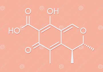 Citrinin Mycotoxin Molecule. Skeletal Formula. Stock Illustration ...