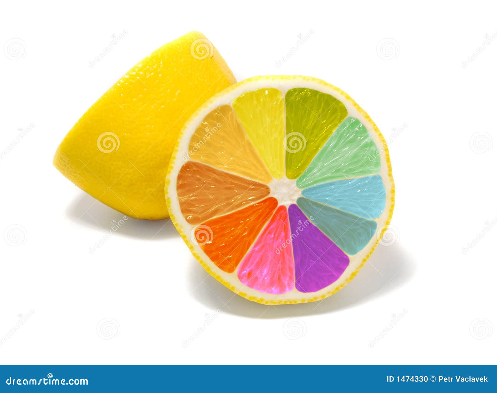 Citron coloré photo stock. Image du nourriture, artiste - 1474330