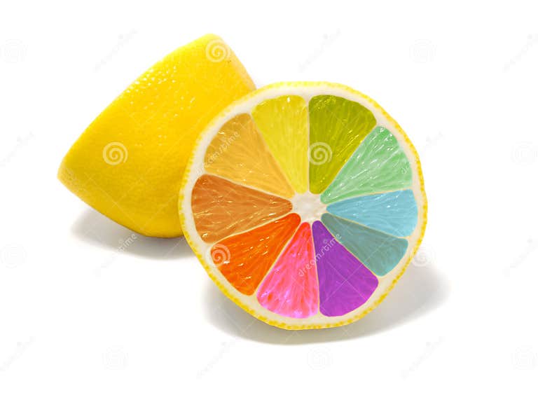 Citron coloré photo stock. Image du nourriture, artiste - 1474330