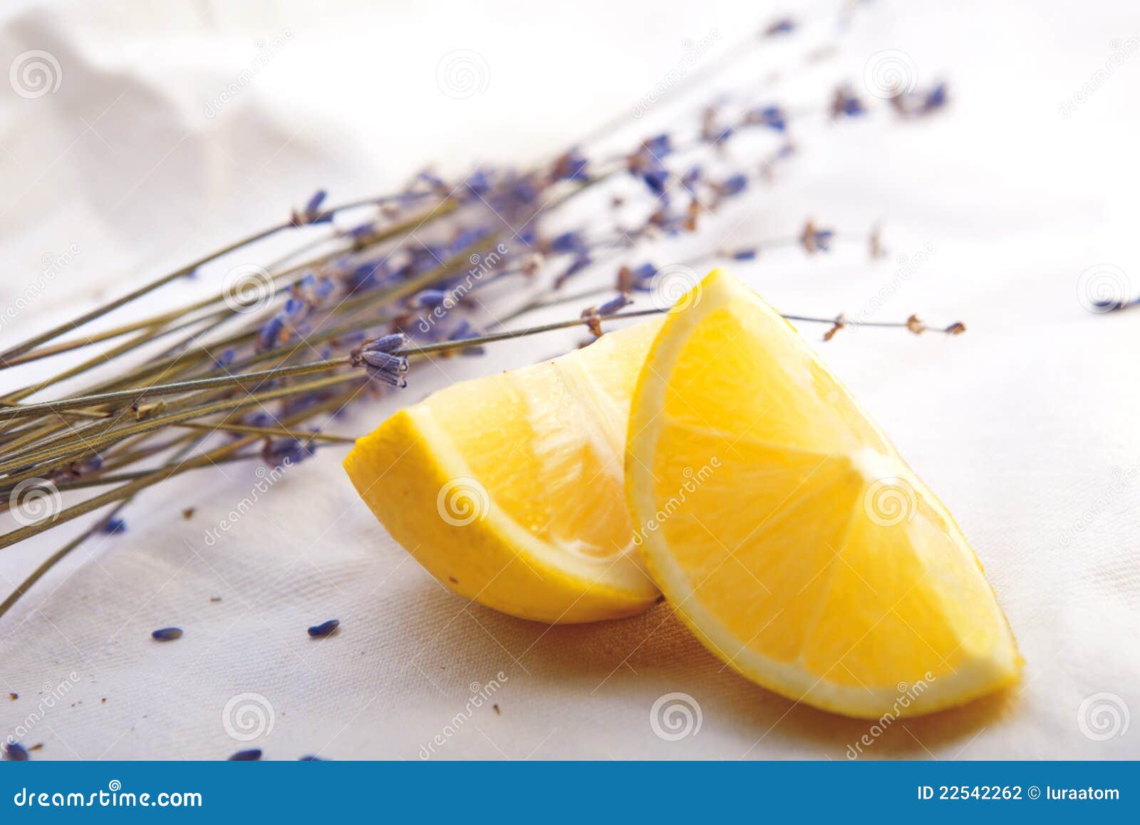 Citron Frais Avec La Lavande Photo stock - Image du coupure, juteux ...