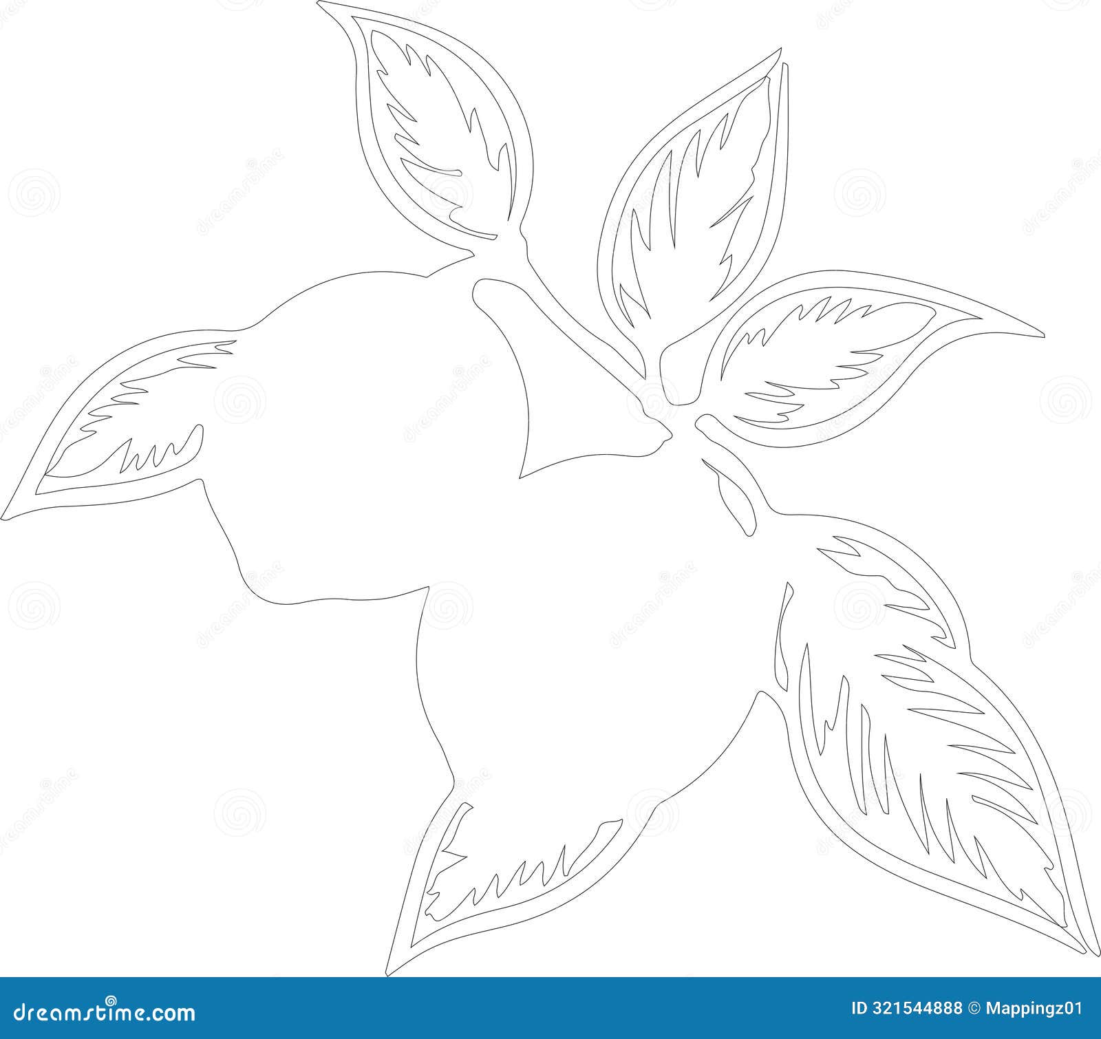 Citron Outline Silhouette Generative Ai Stock Vector - Illustration of ...