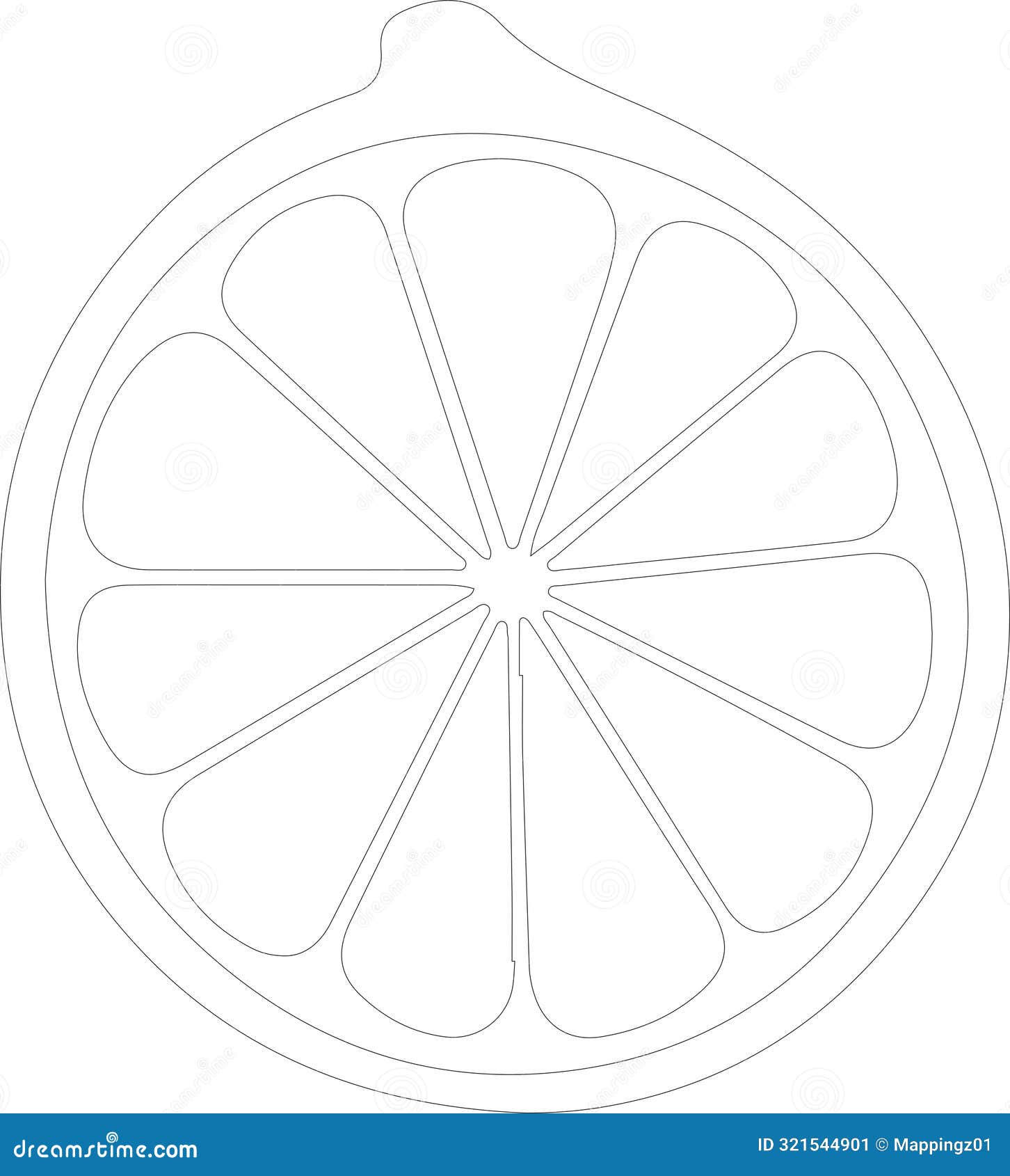 Citron Outline Silhouette Generative Ai Stock Vector - Illustration of ...