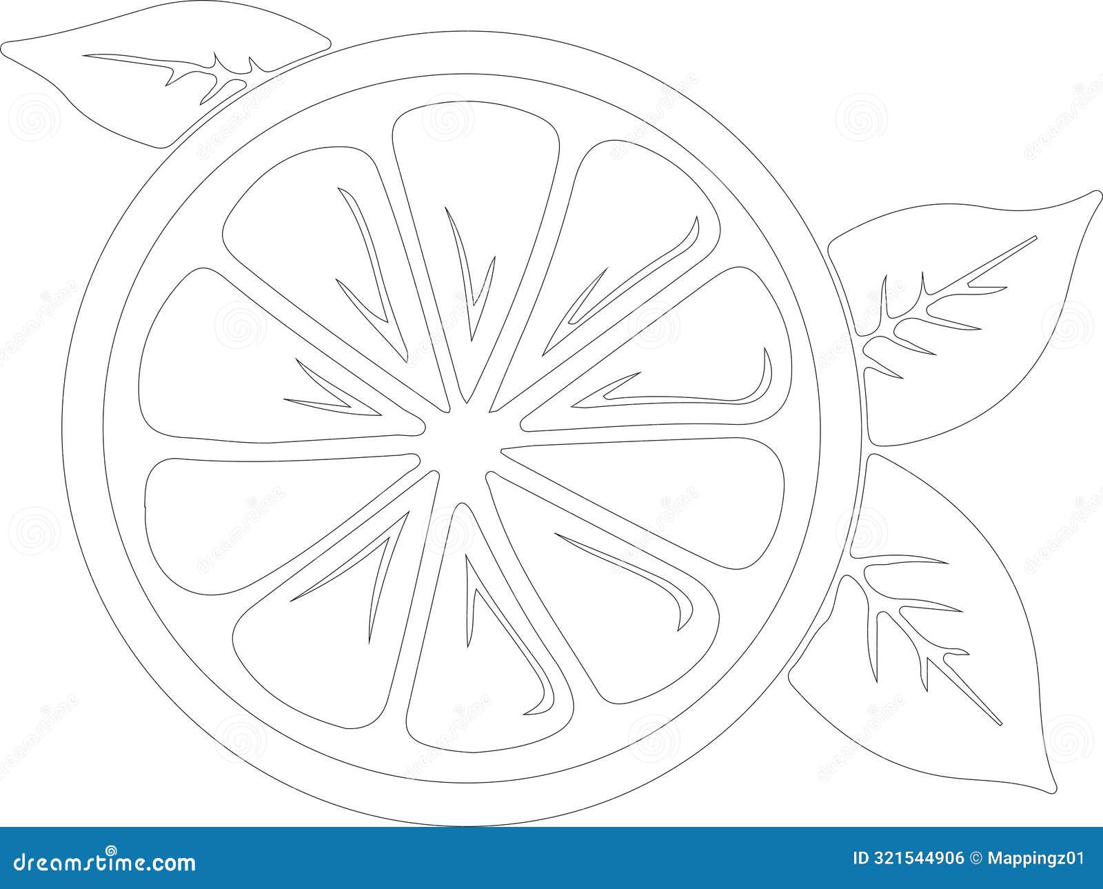 Citron Outline Silhouette Generative Ai Vector Illustration ...