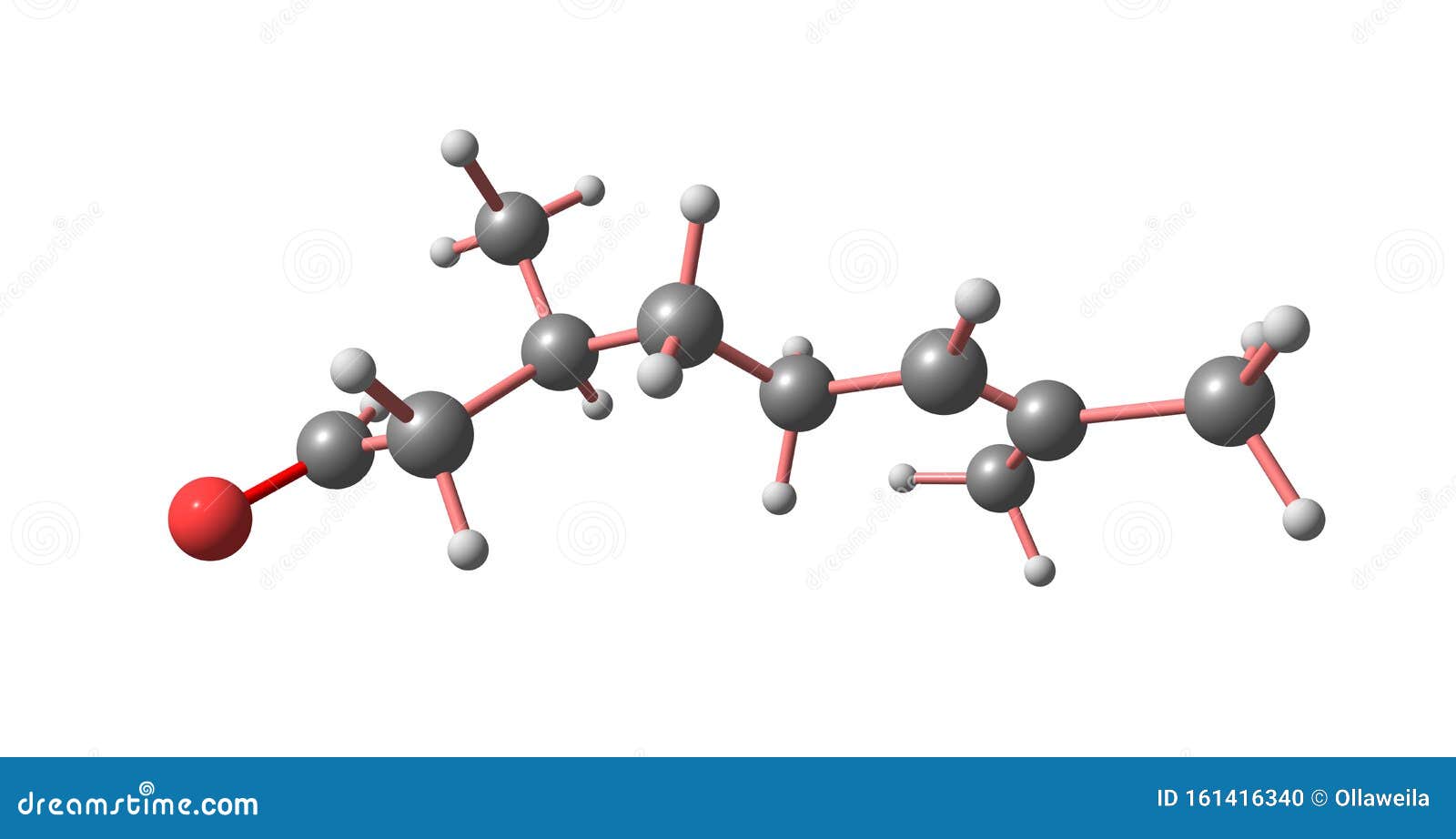Citronellal Molecular Structure Isolated on White Stock Illustration ...