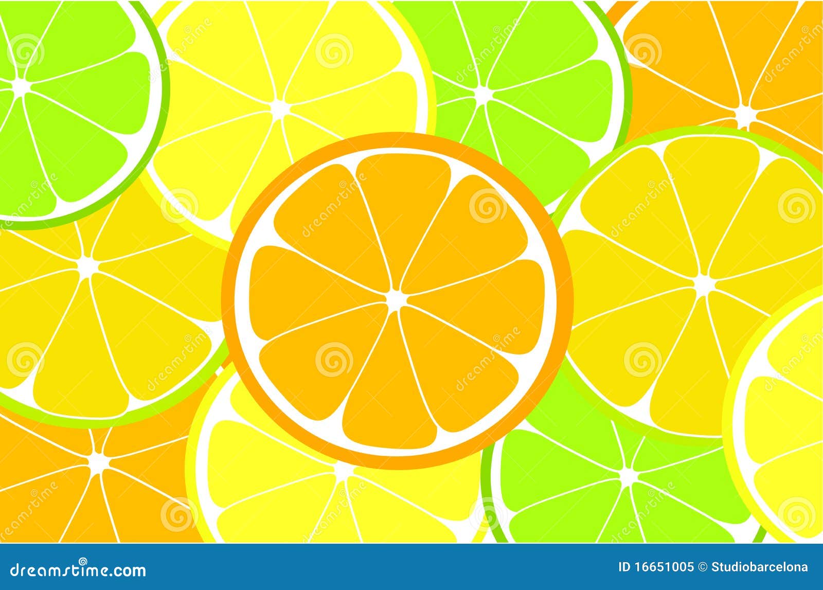 Citrus Background Cartoon Vector | CartoonDealer.com #16651005