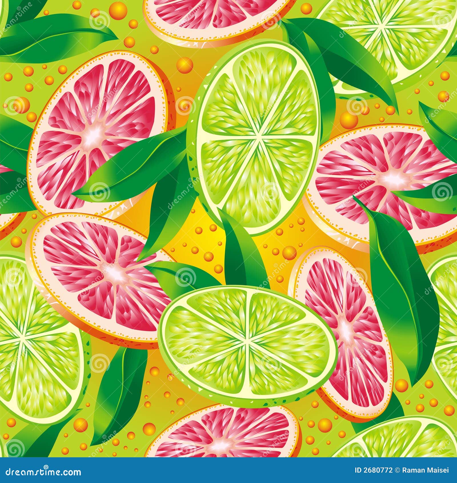 Citrus Background Vector Illustration | CartoonDealer.com #2680772