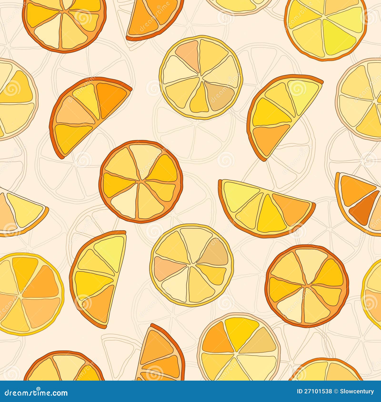 Citrus Background Vector Seamless Pattern Eps8 Stock Vector ...