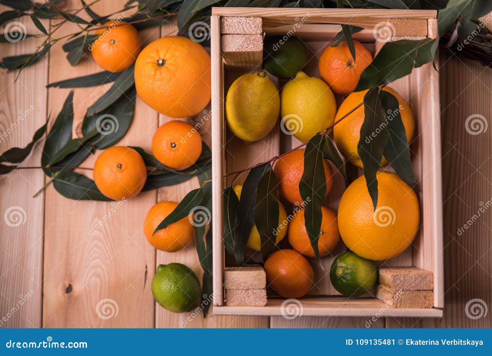Citrus in box stock image. Image of juice, orange, lime - 109135481
