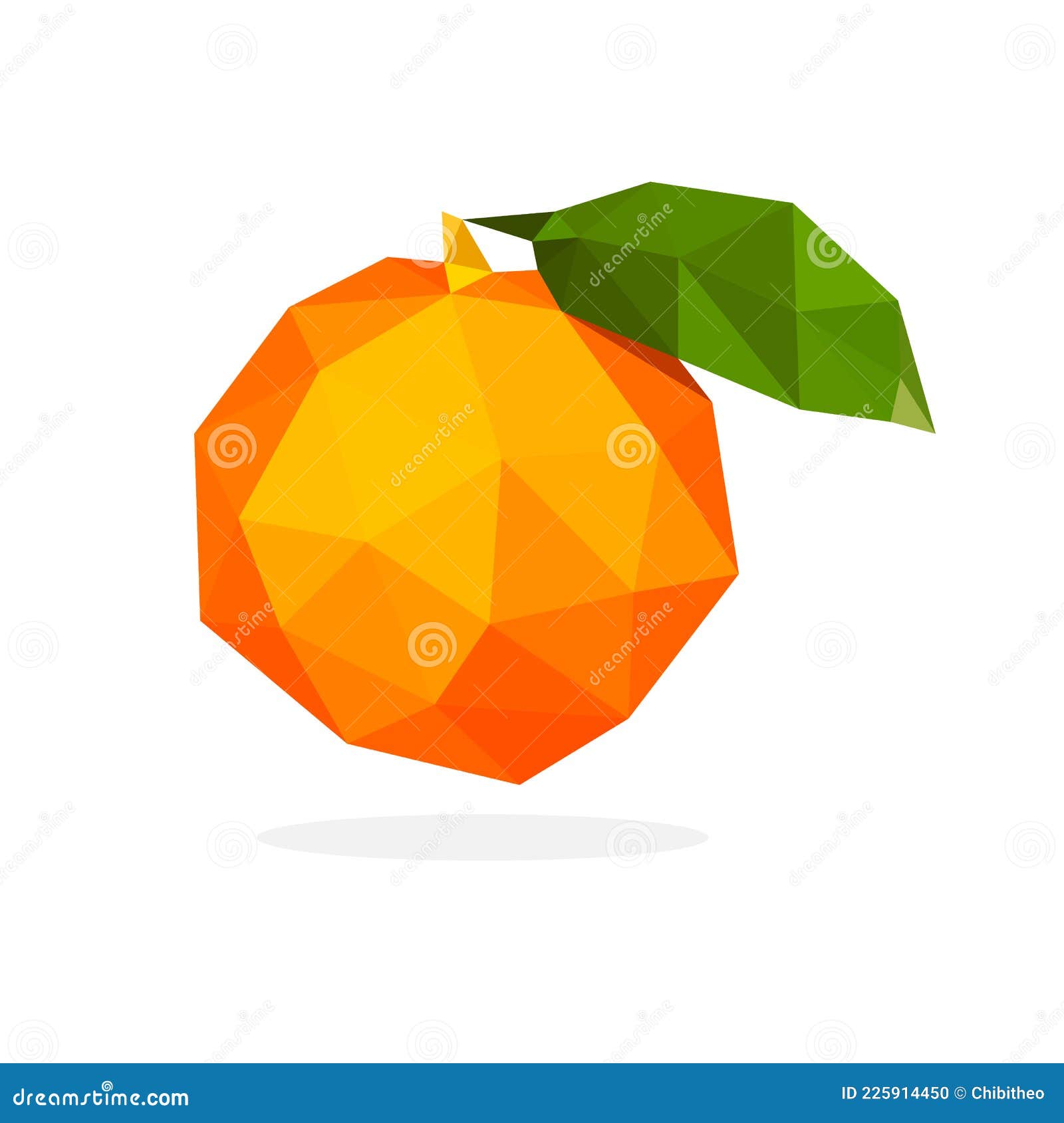 Citrus Fruit Polygon Art Image. Vector Illustration Stock Vector ...