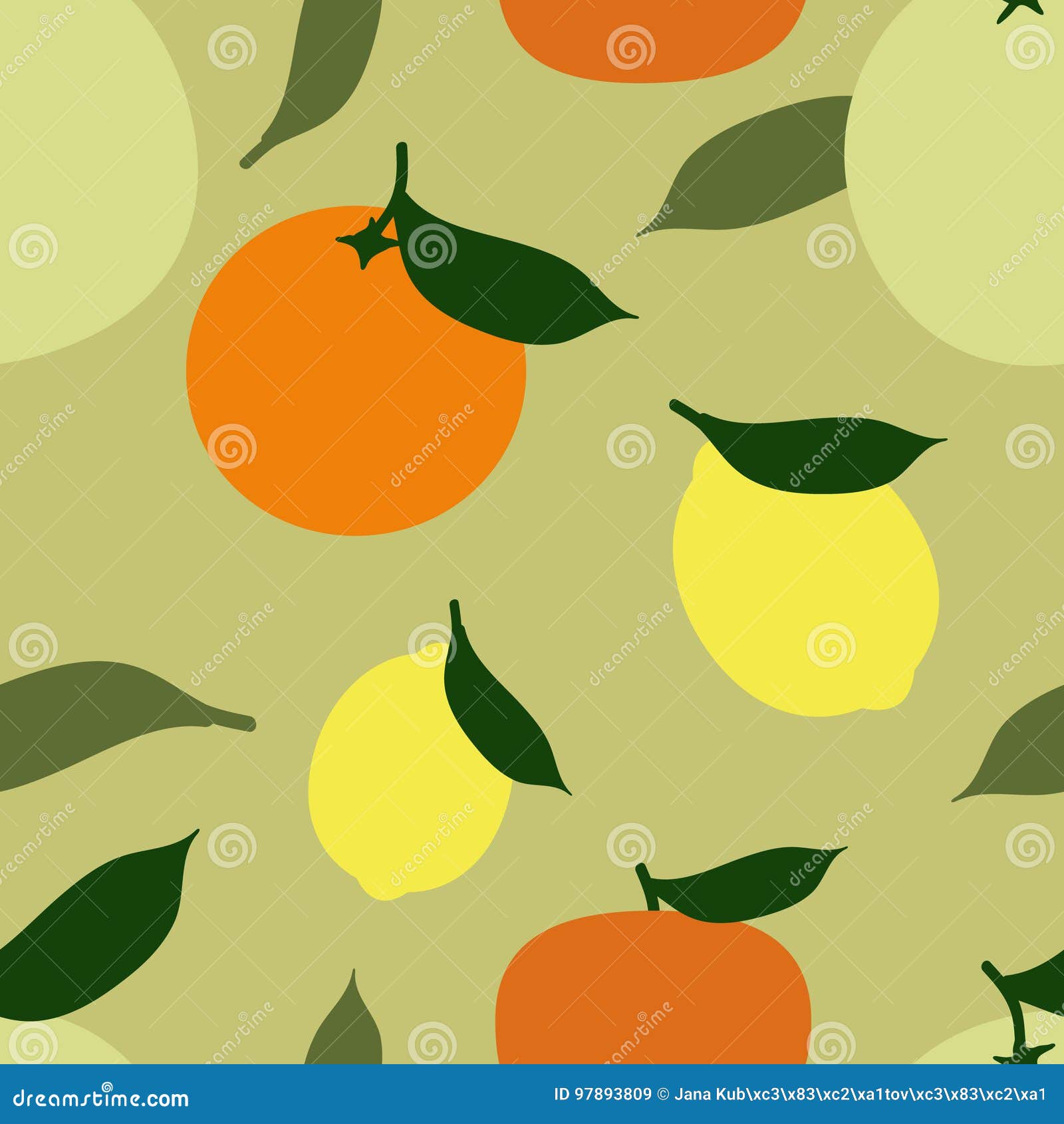 Citrus fruits background stock vector. Illustration of fruits - 97893809