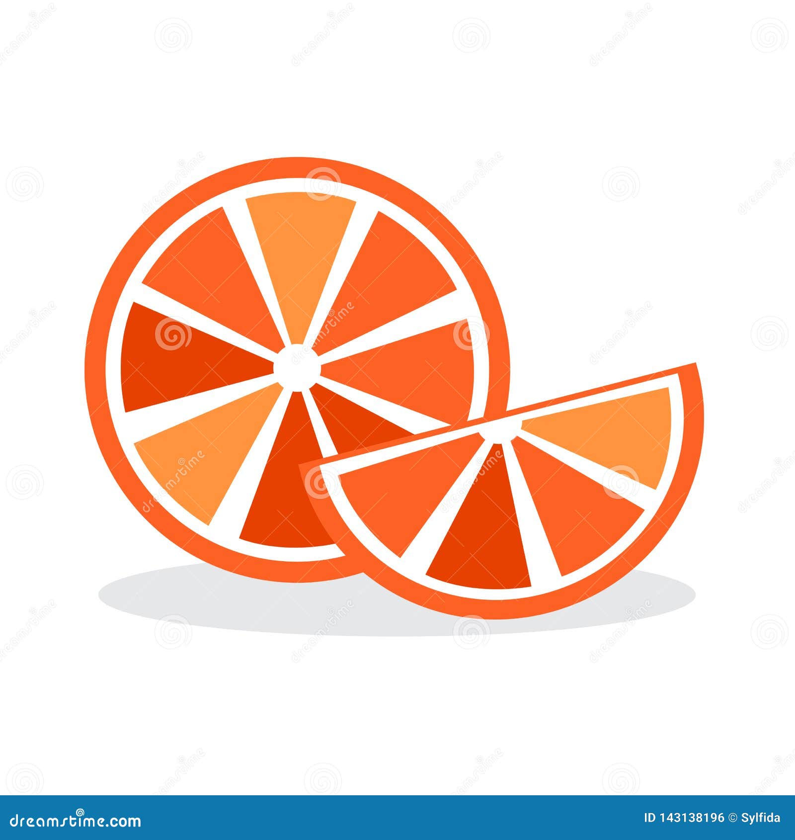 Citrus Icon, Fruit Orange. Vector Illustration Stock Illustration ...