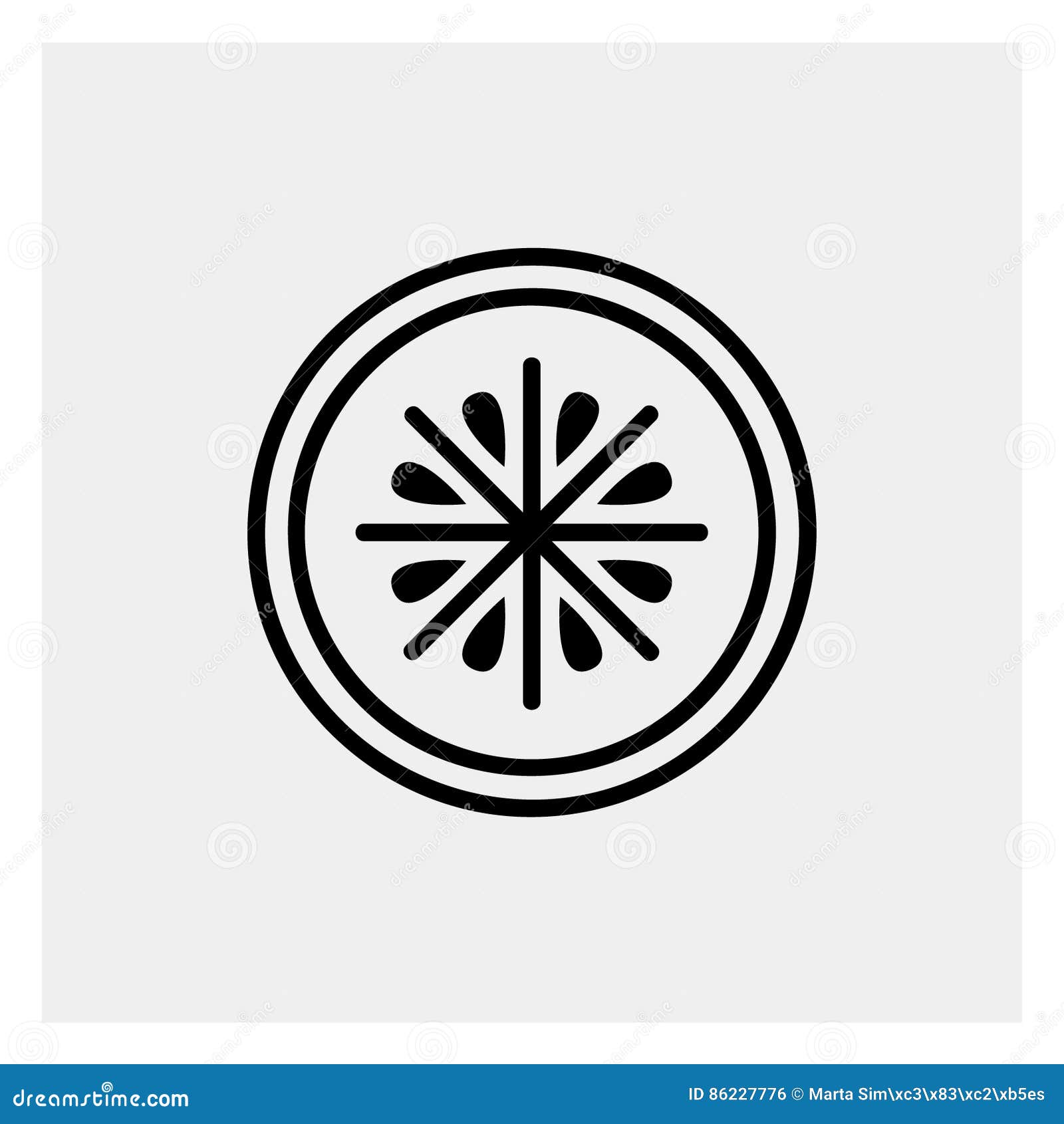 Citrus icon outline stock vector. Illustration of simple - 86227776