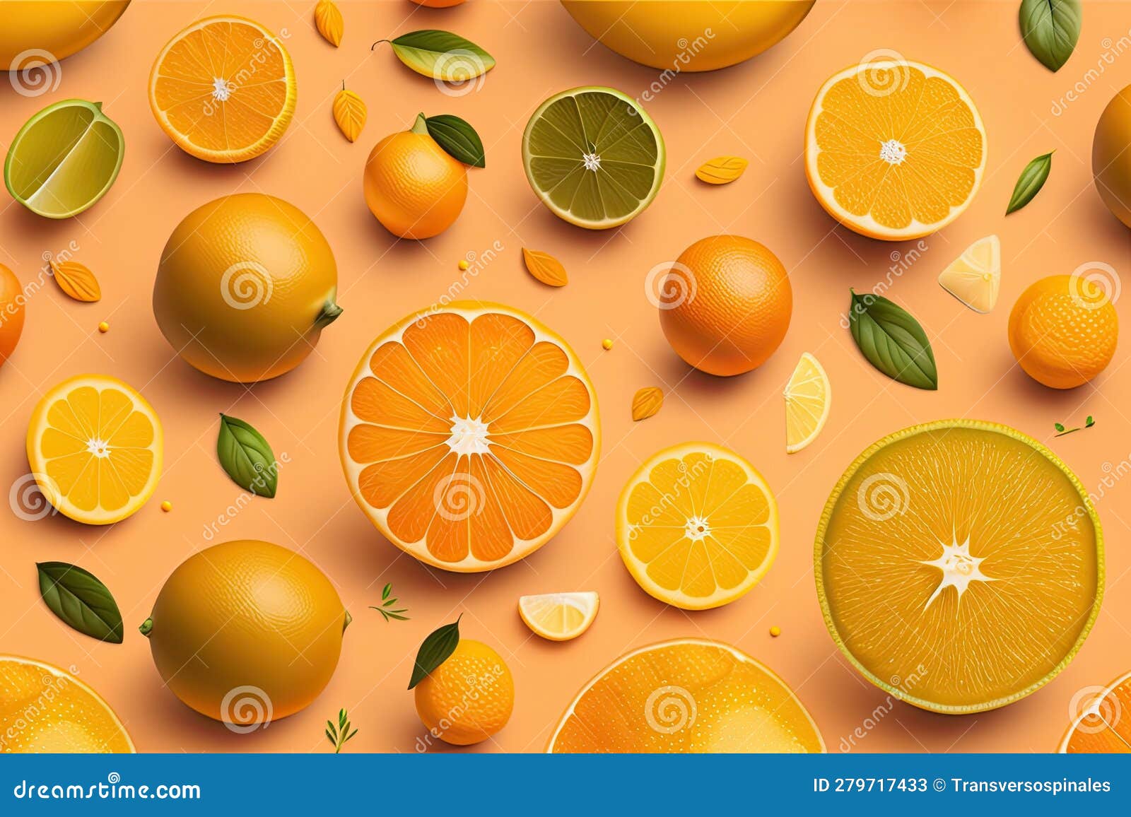Citrus Juice Orange Pattern Background. Generative AI Stock ...