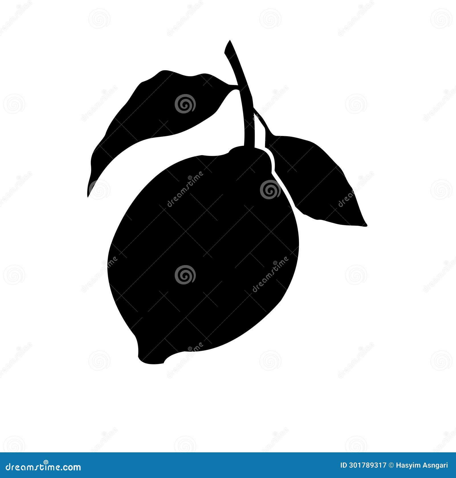 Citrus Lemon Silhouette Vector Stock Illustration - Illustration of ...