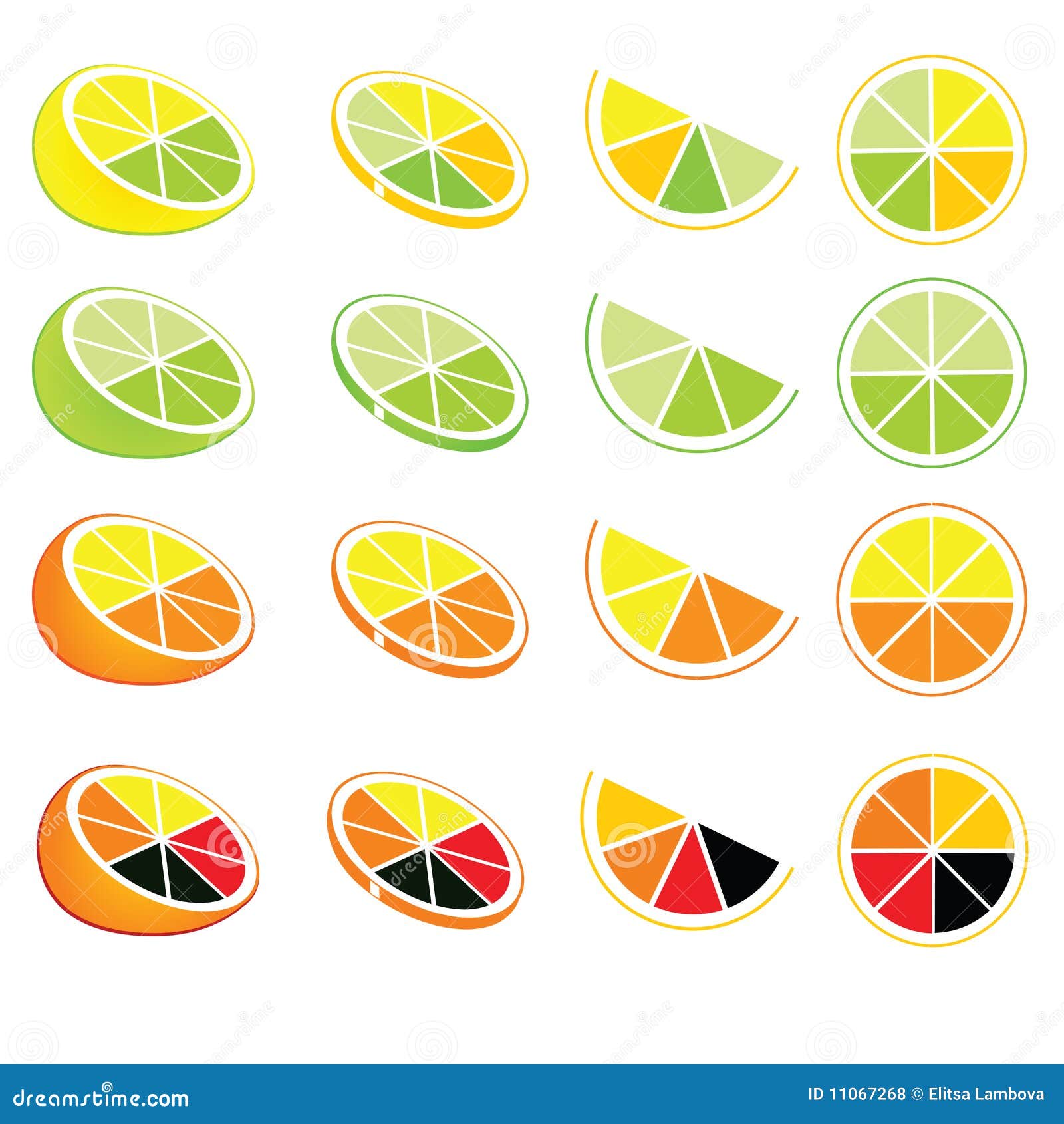Citrus logos and icons stock vector. Illustration of trademark - 11067268