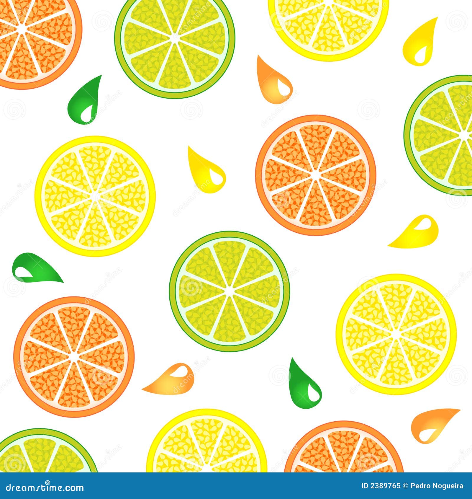 Citrus_pattern stock vector. Illustration of drop, horizontal - 2389765