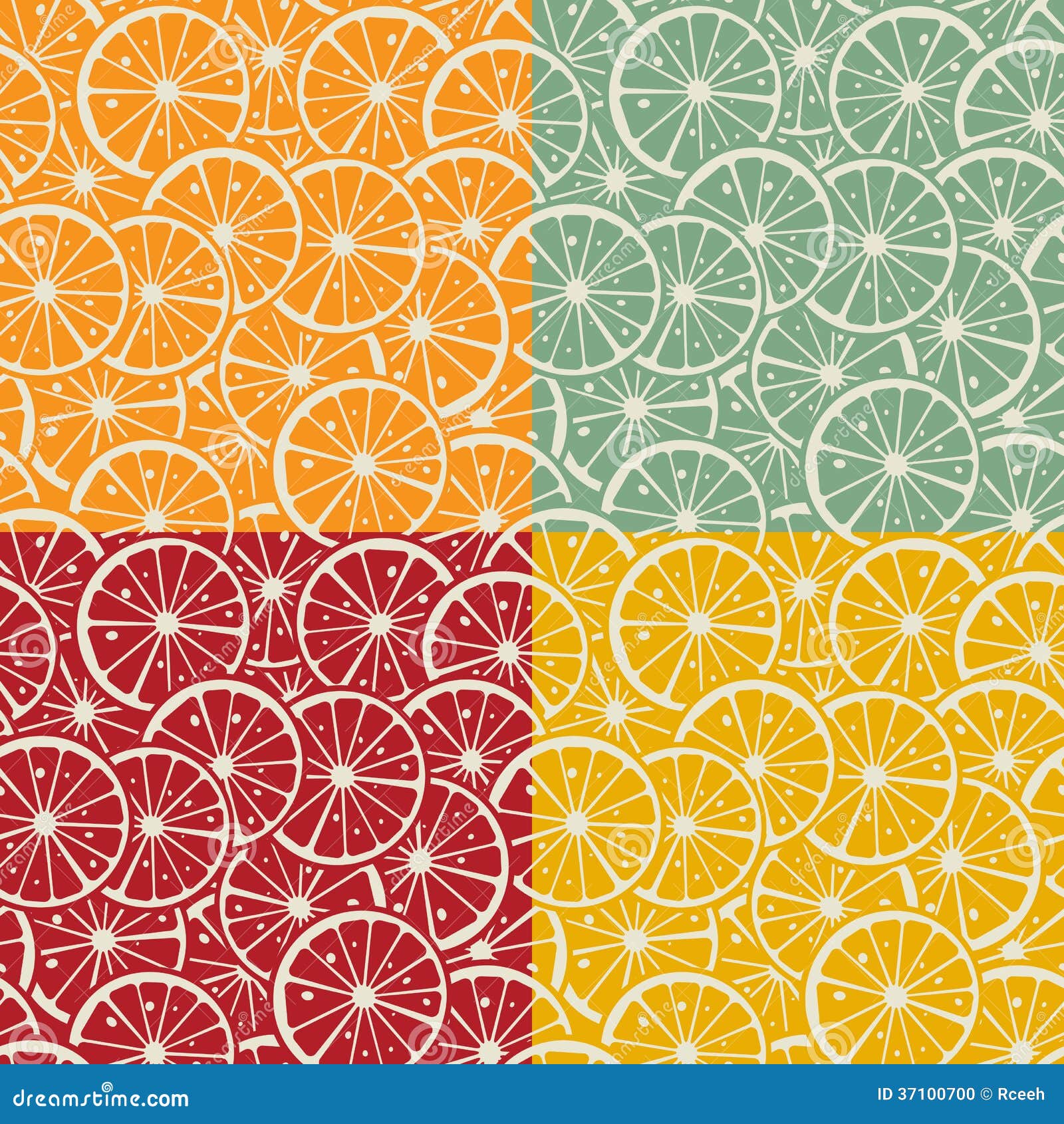 Citrus pattern collection stock vector. Illustration of bright - 37100700