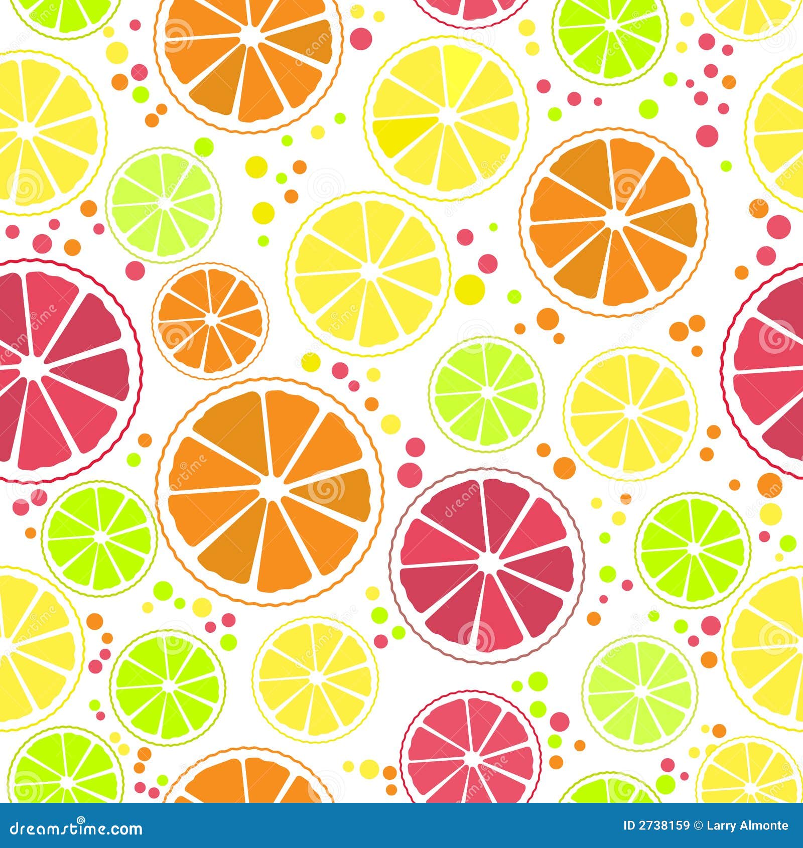 Citrus Seamless Pattern stock vector. Illustration of green - 2738159
