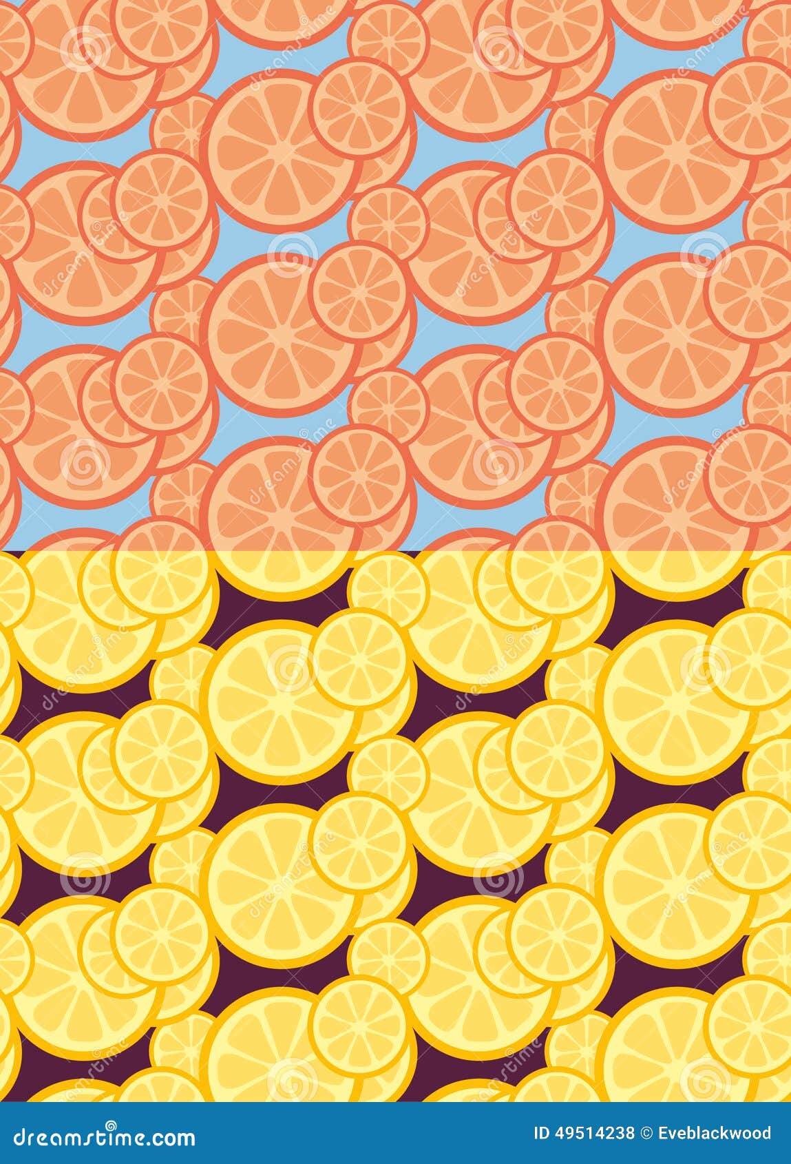 Citrus seamless patterns stock vector. Illustration of pattern - 49514238