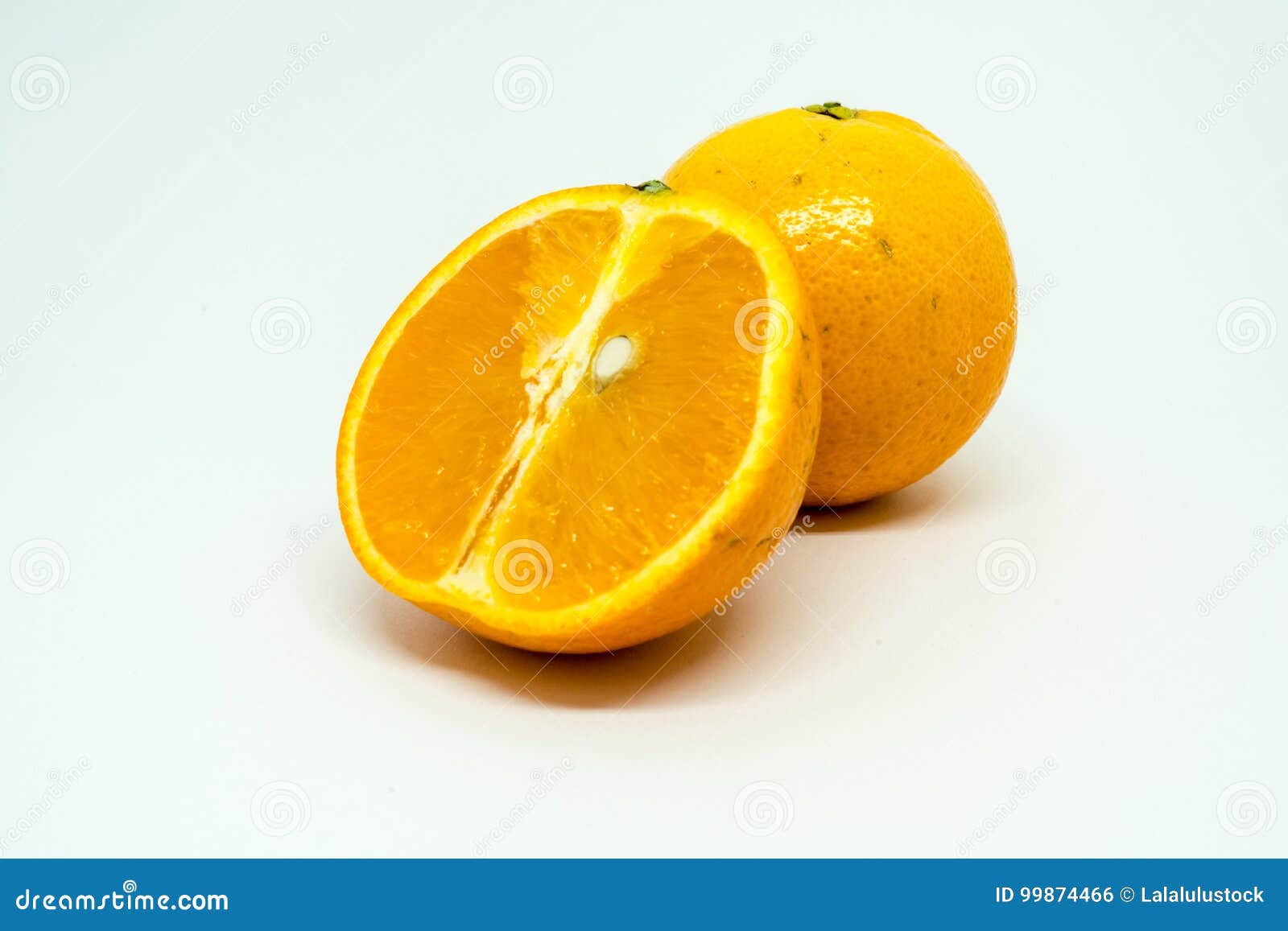 Citrus X Sinensis Slices of Orange Isolated on White Background Stock ...