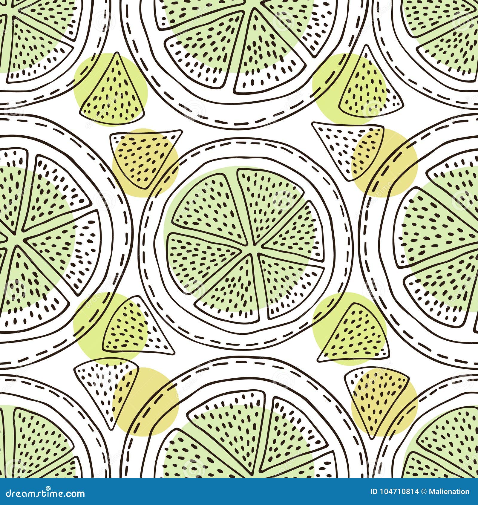 Citrus Slices Background. Fruits Seamless Pattern. Vector for Fabric ...