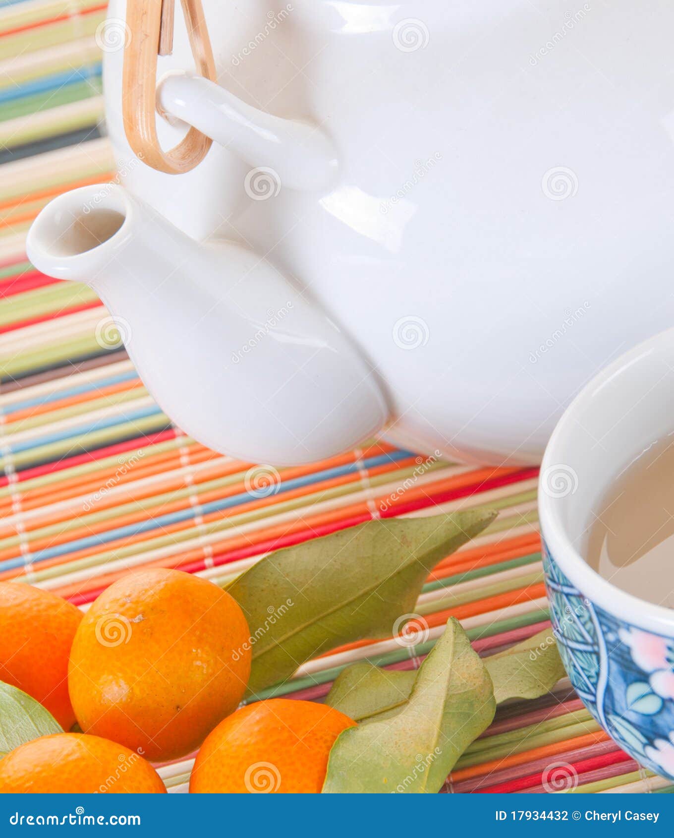 Citrus tea stock photo. Image of citrus, teapot, porcelain - 17934432
