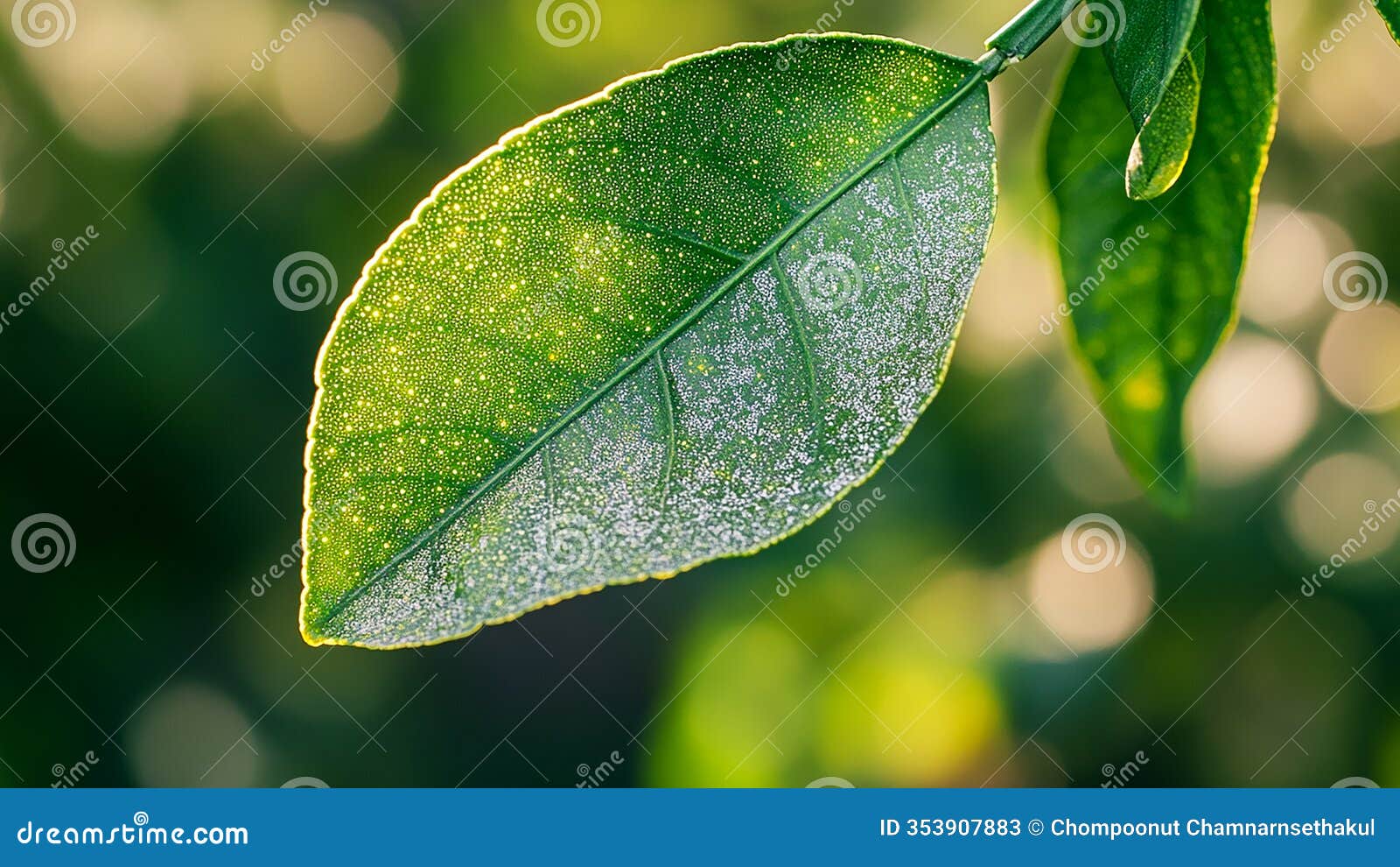 A Citrus Tree Leaf With Chlorosis (yellowing) Due To Iron Deficiency ...