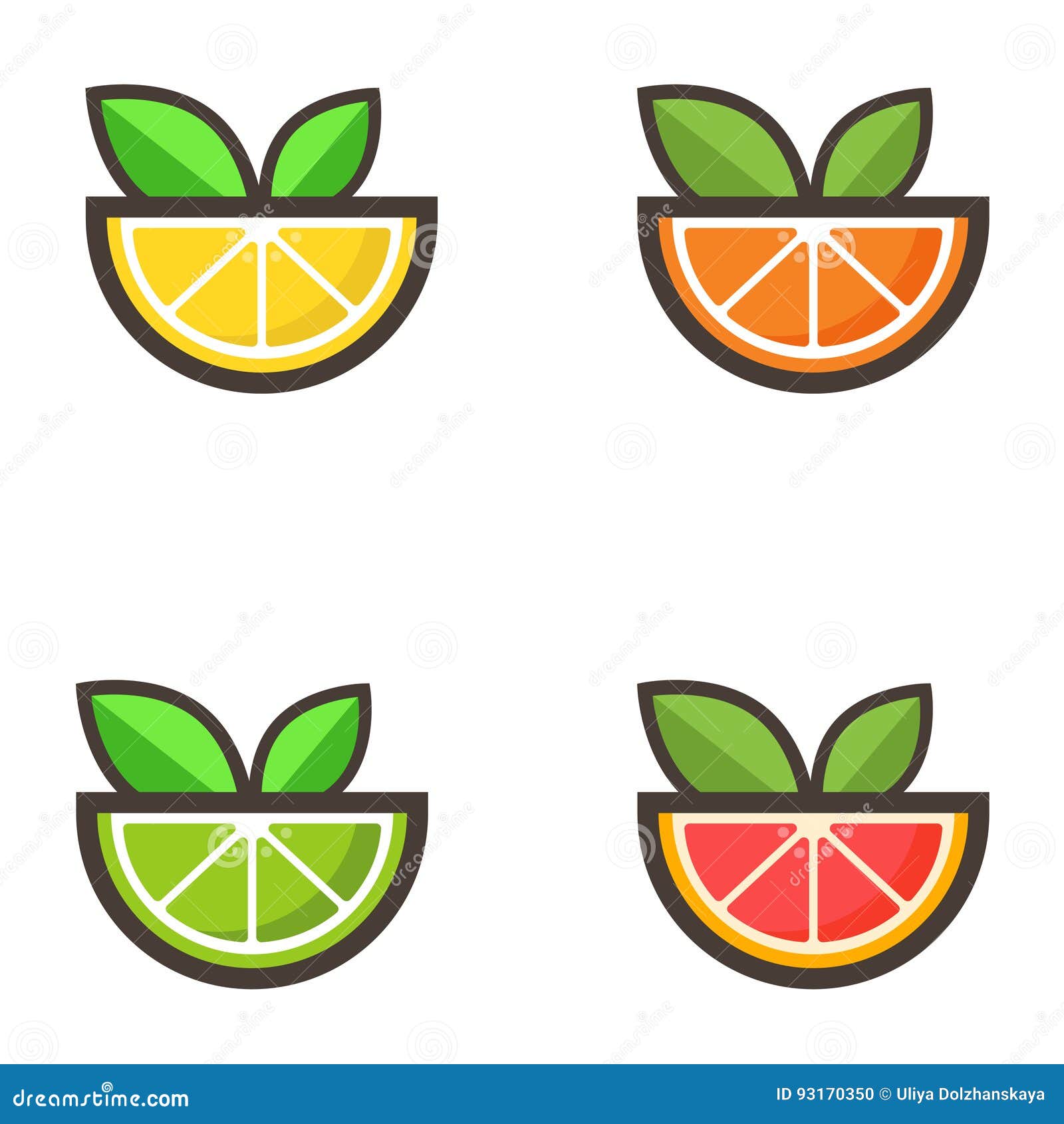 Citrus vector set stock vector. Illustration of label - 93170350