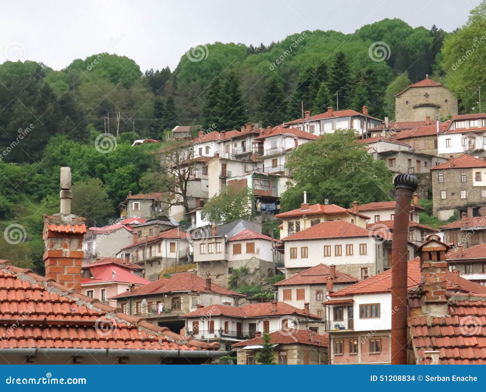 Città di Metsovo in Grecia fotografia stock. Immagine di residenze ...
