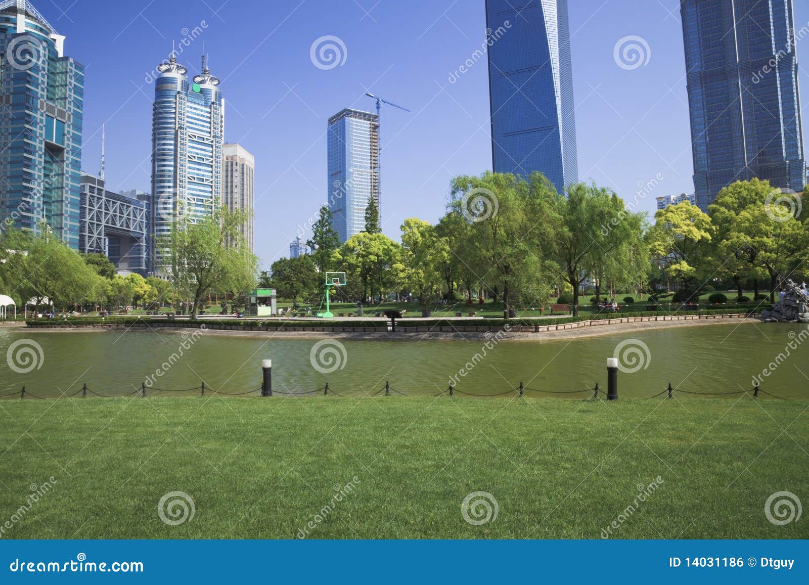 City stock photo. Image of reflection, park, business - 14031186