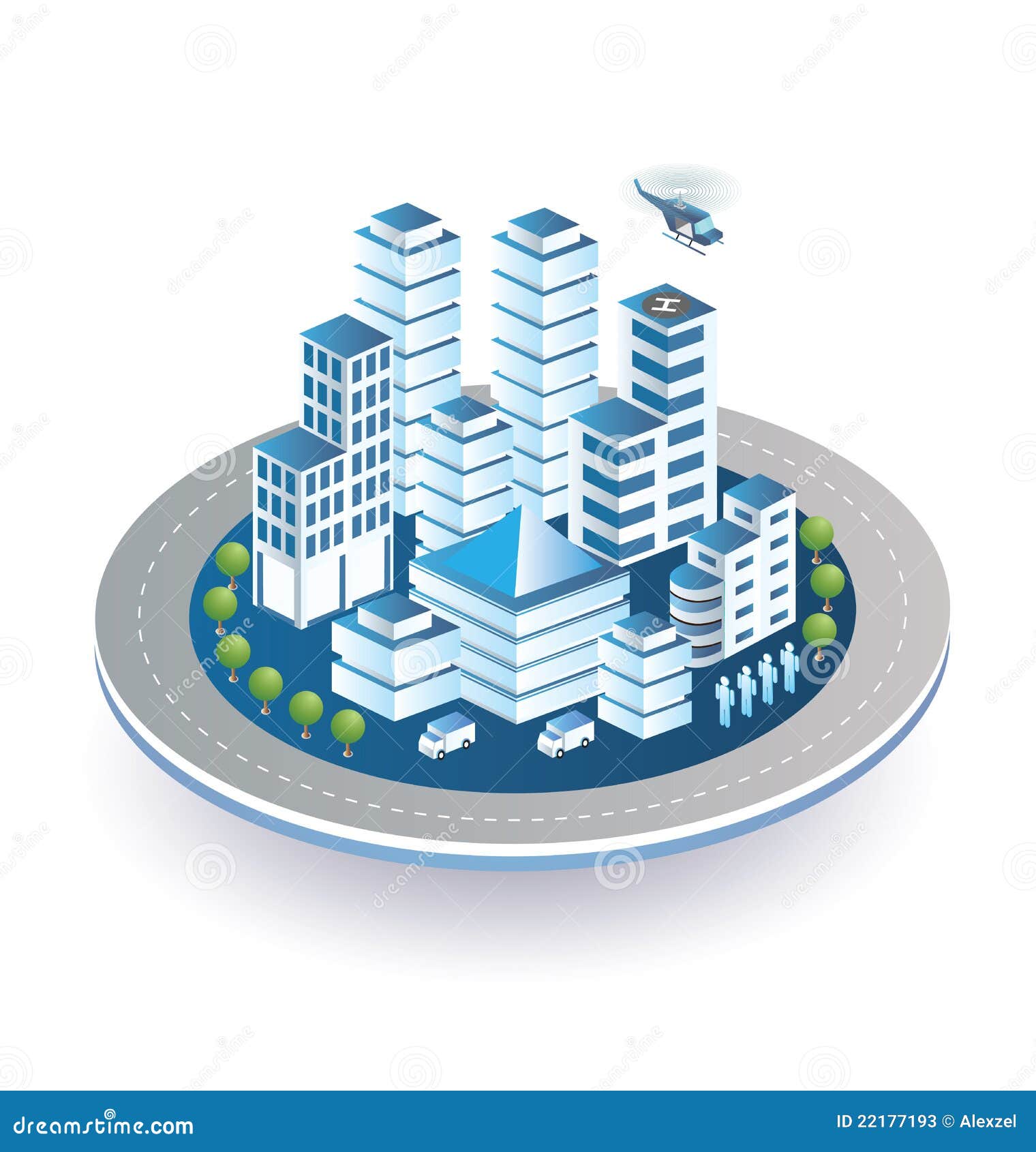 City stock vector. Illustration of frame, cartoon, isometric - 22177193