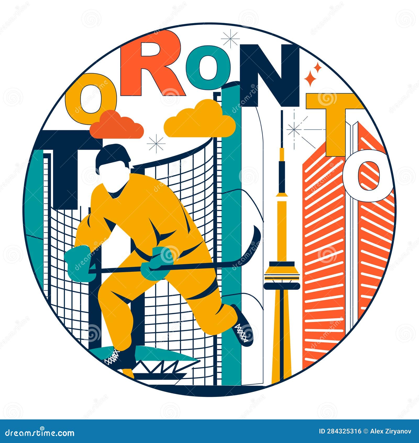 Typography Word Toronto Branding Technology Concept Vector Stock ...